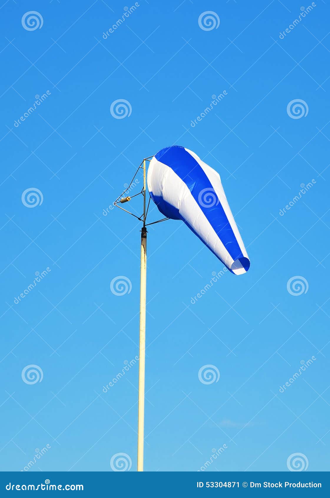 Blue windsock. stock image. Image of measurement, indicator - 53304871