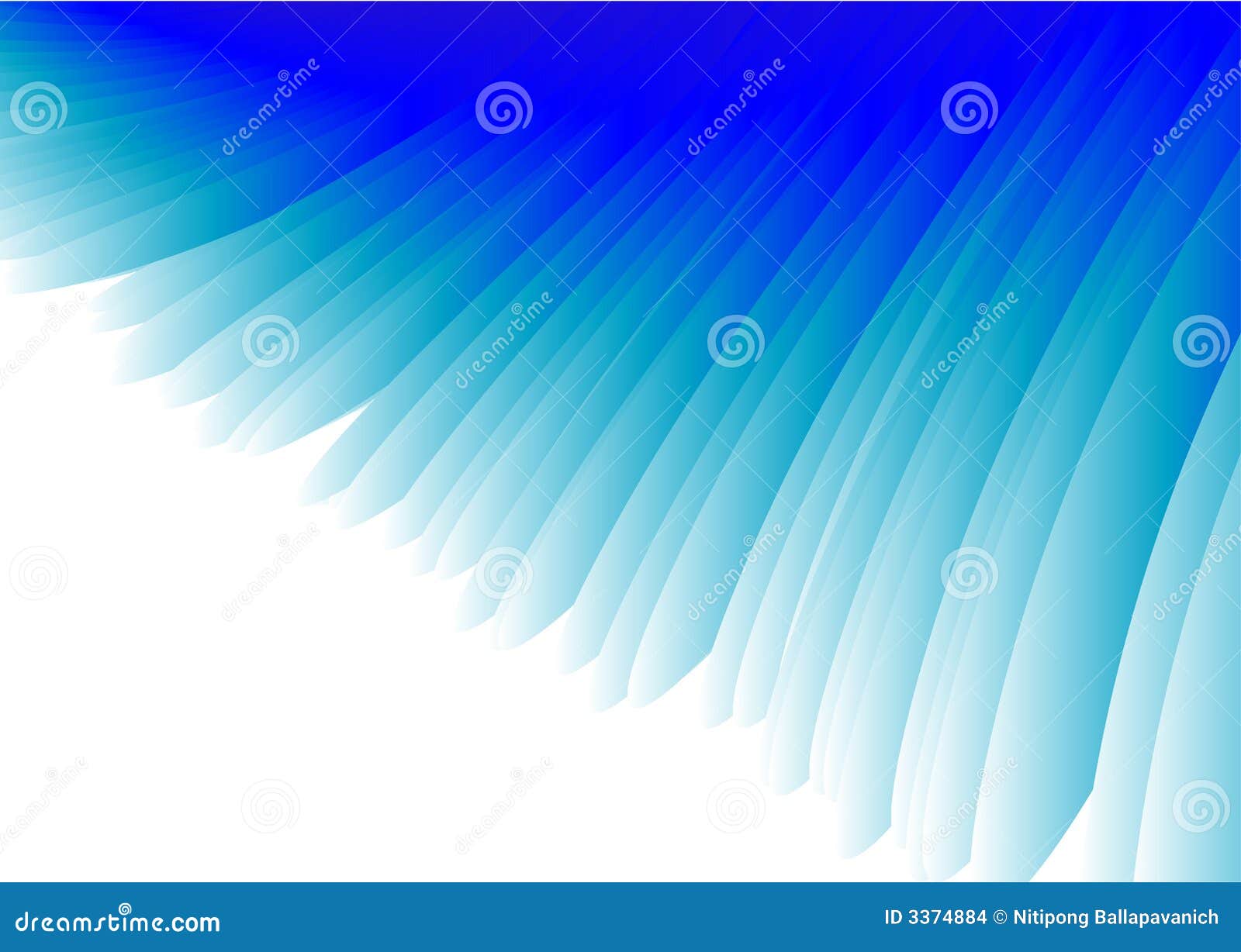 Blue Wing Abstract Vector stock vector. Illustration of blue - 3374884