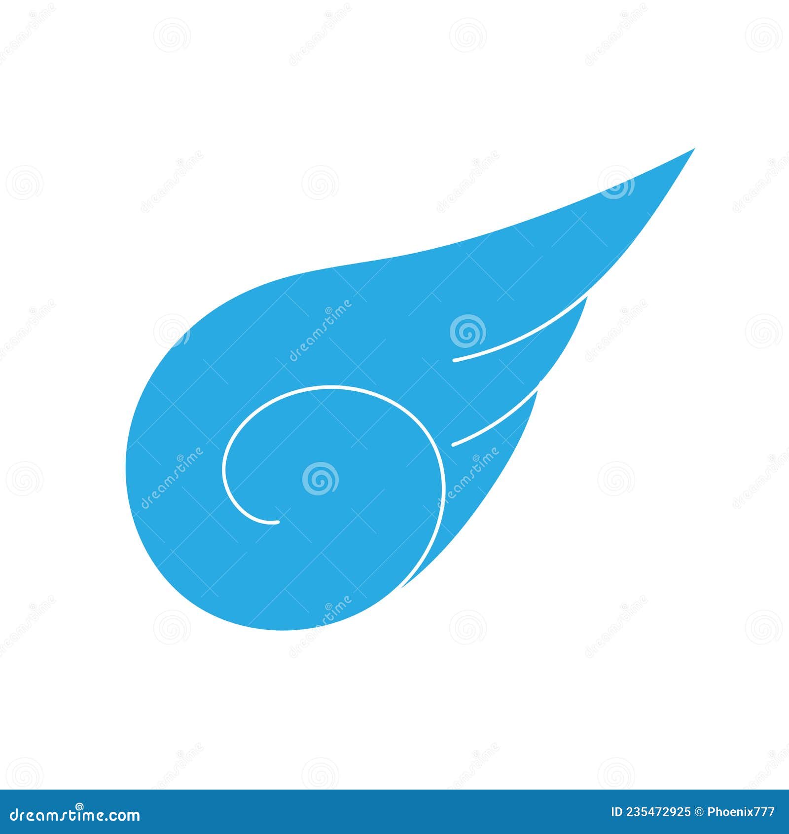 Blue Wing Icon Symbol stock vector. Illustration of design - 235472925