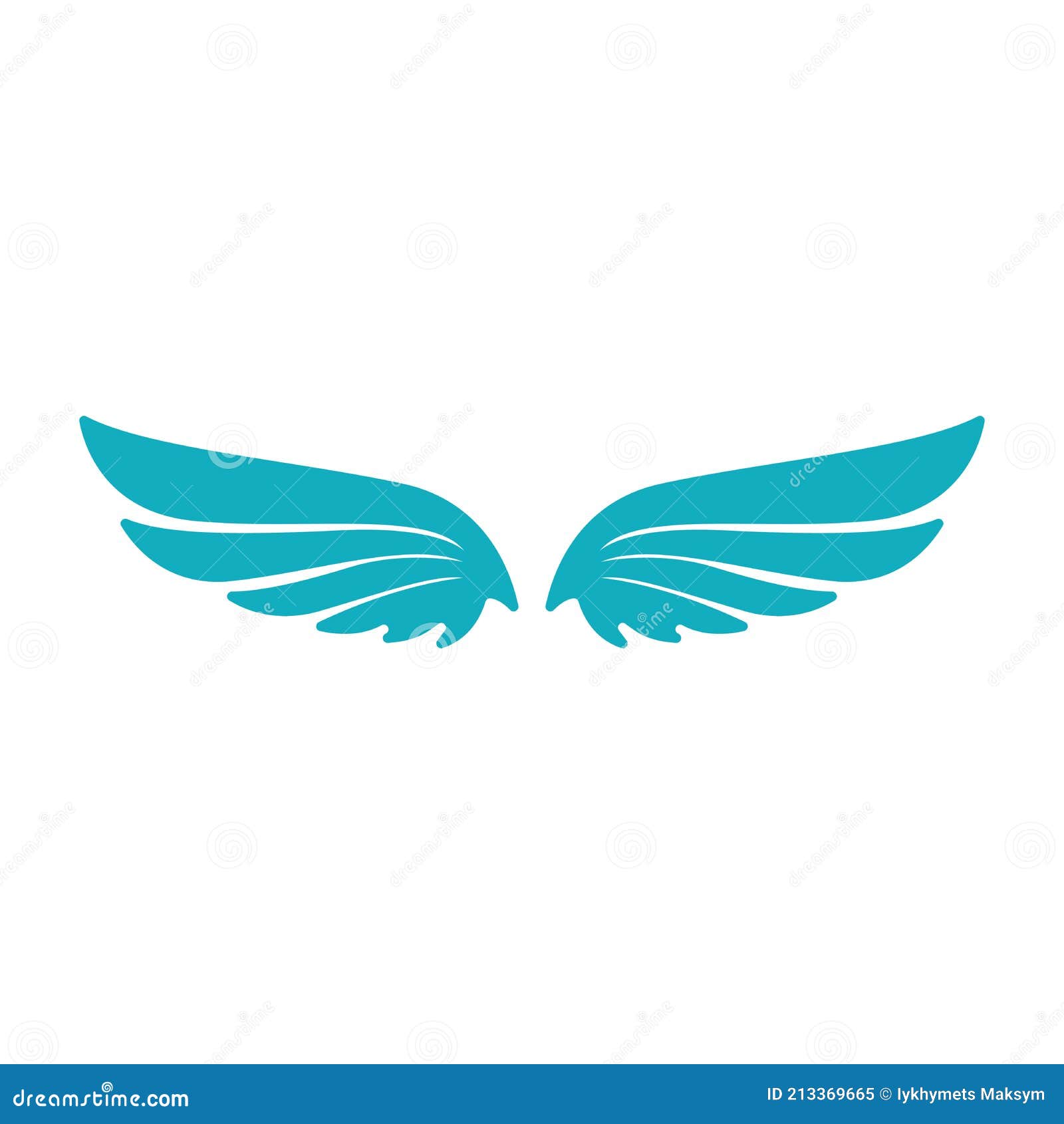 Blue Wings Logo Symbol Icon Vector Illustration Template on White ...