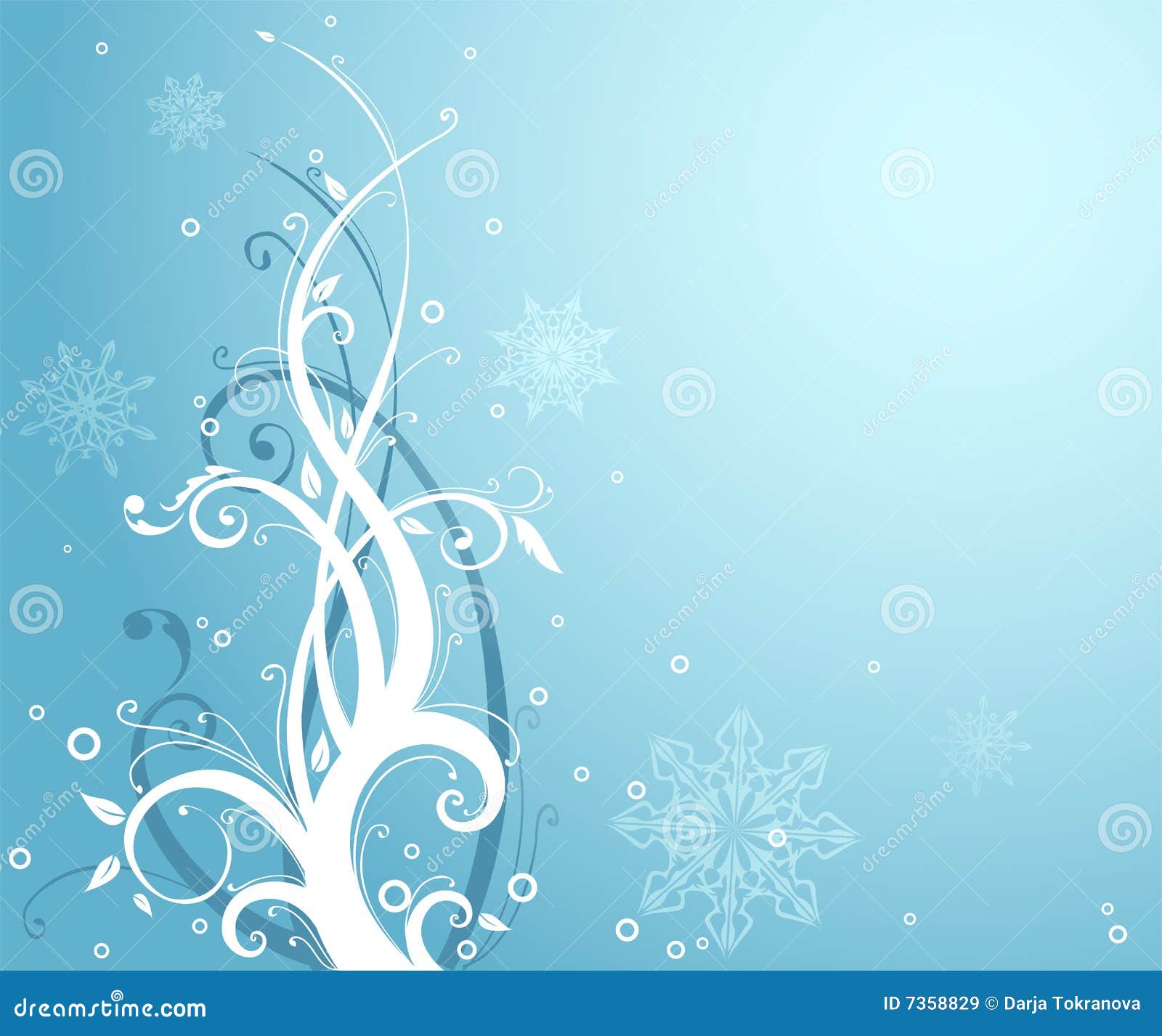 Blue winter stock vector. Illustration of flowing, winter - 7358829