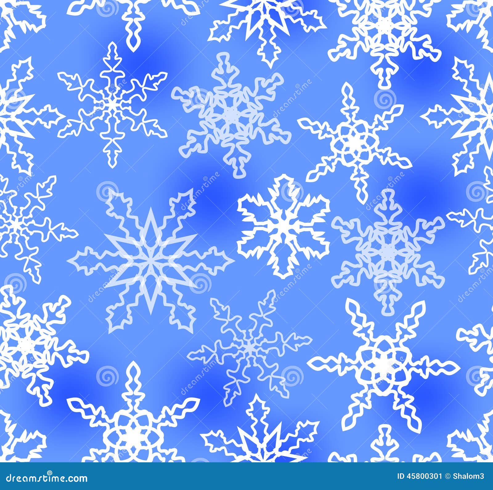 Blue Winter Background with Snowflakes Stock Vector - Illustration of ...