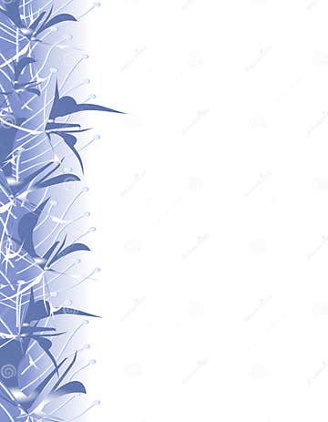 Blue Winter Flower Border stock illustration. Illustration of ...