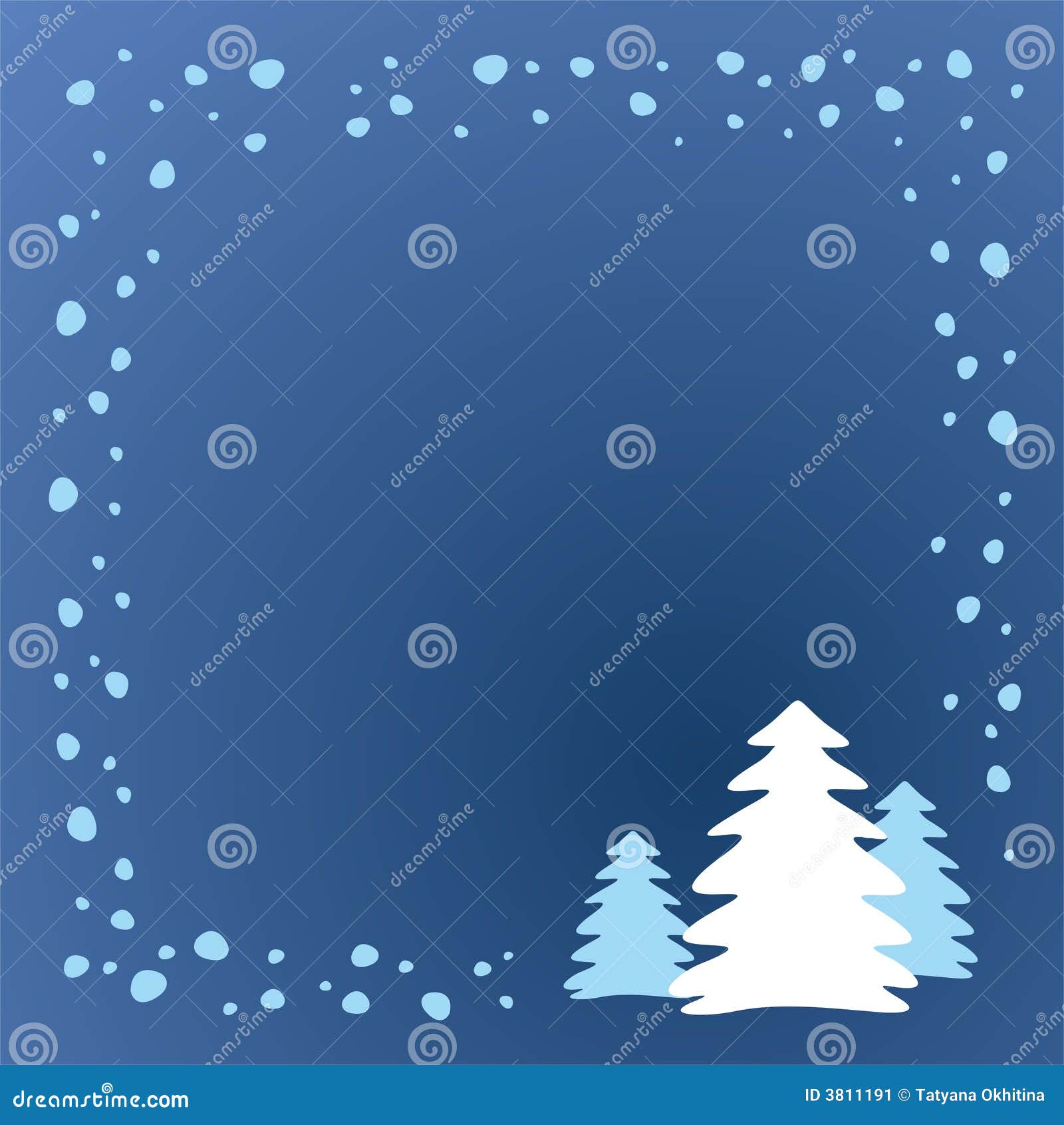 Blue winter frame stock vector. Illustration of imagination - 3811191
