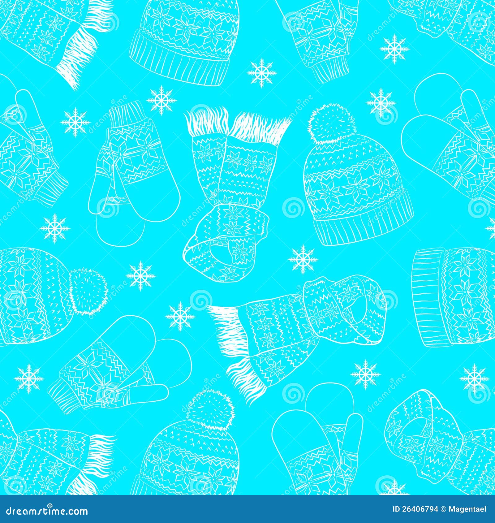 Blue winter pattern stock vector. Illustration of cold - 26406794