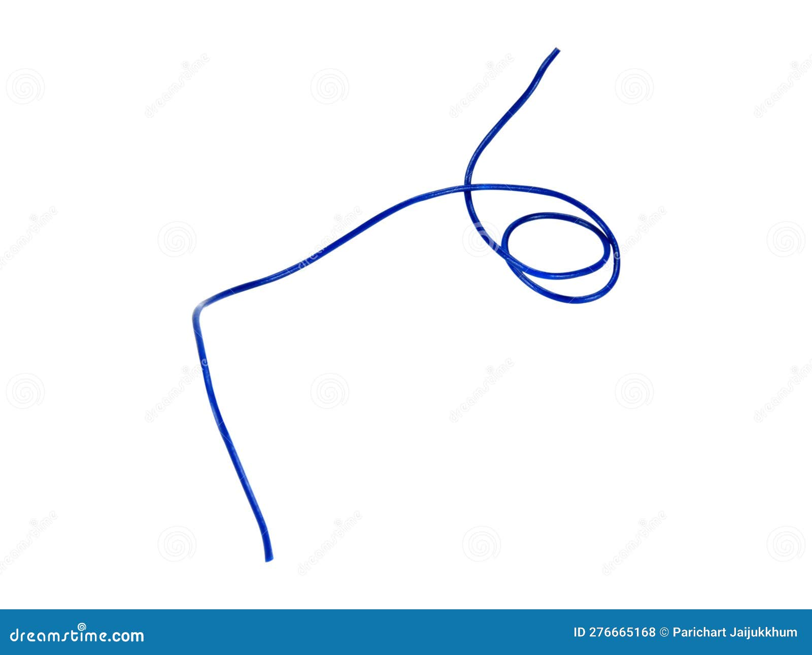 Blue Wire Cable of Usb and Adapter Isolated on White Background ...