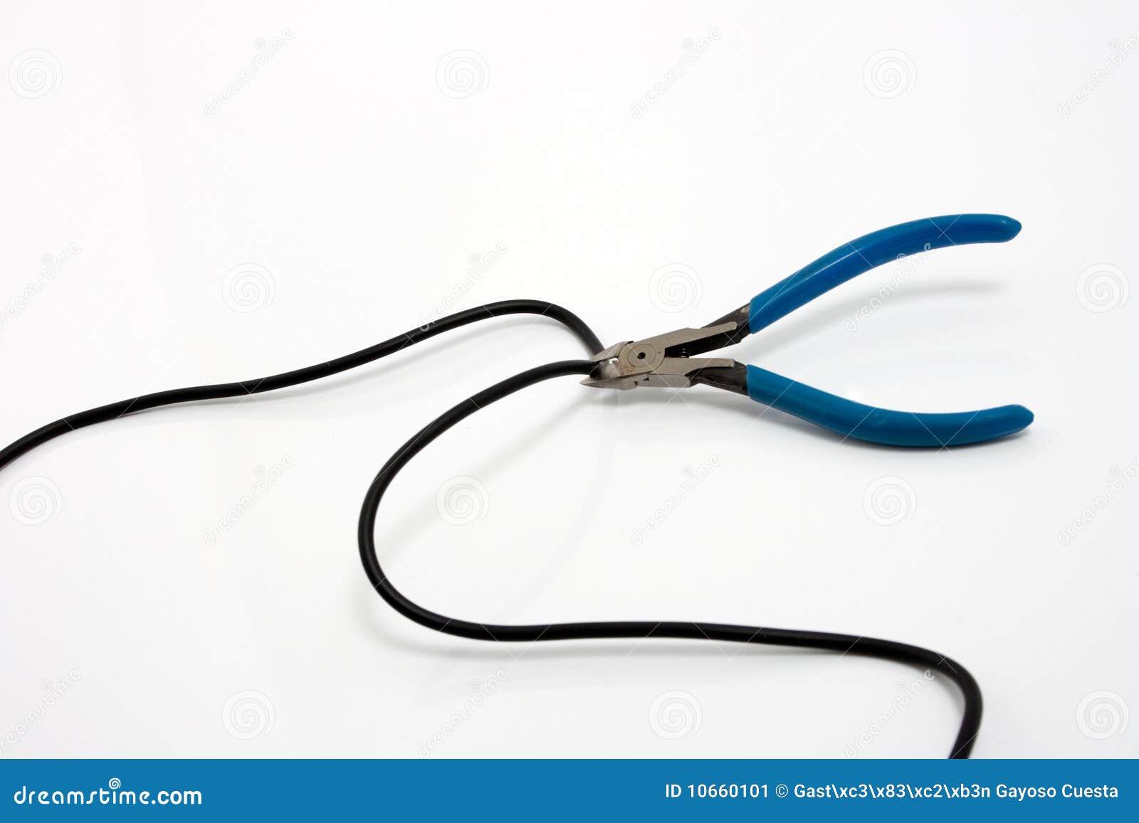 Blue Wire Cutter Cutting Wire Stock Image - Image of background, blue ...