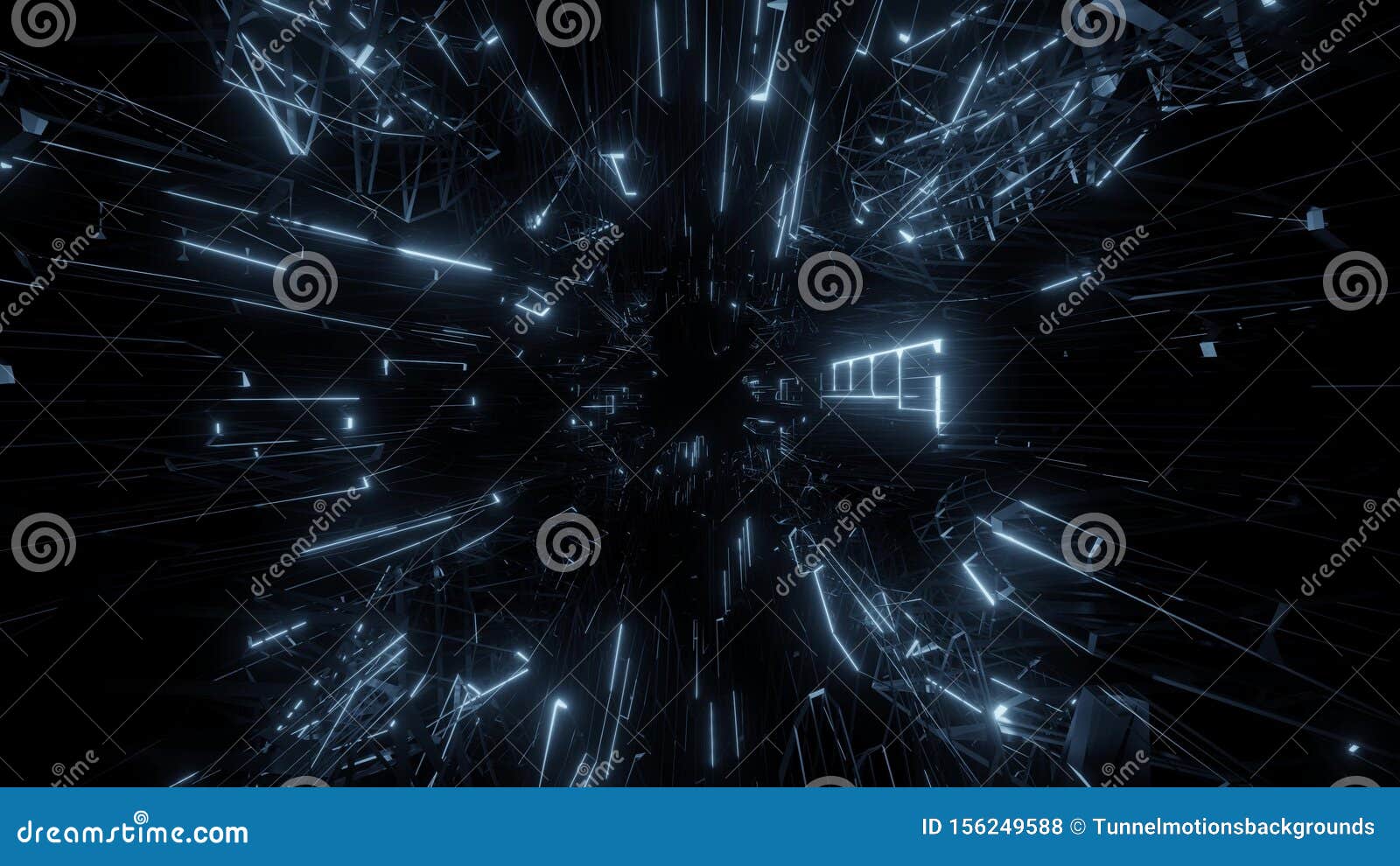 Blue Wireframe Design with Nice Reflection 3d Rendering Background ...