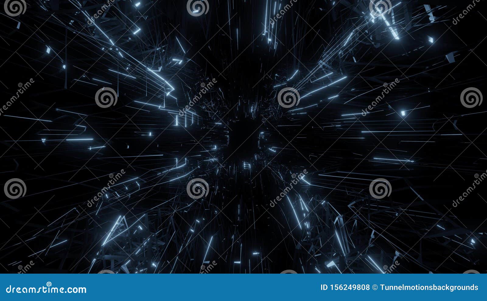 Blue Wireframe Design with Nice Reflection 3d Rendering Background ...