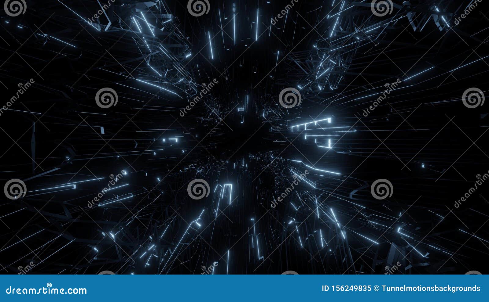 Blue Wireframe Design with Nice Reflection 3d Rendering Background ...
