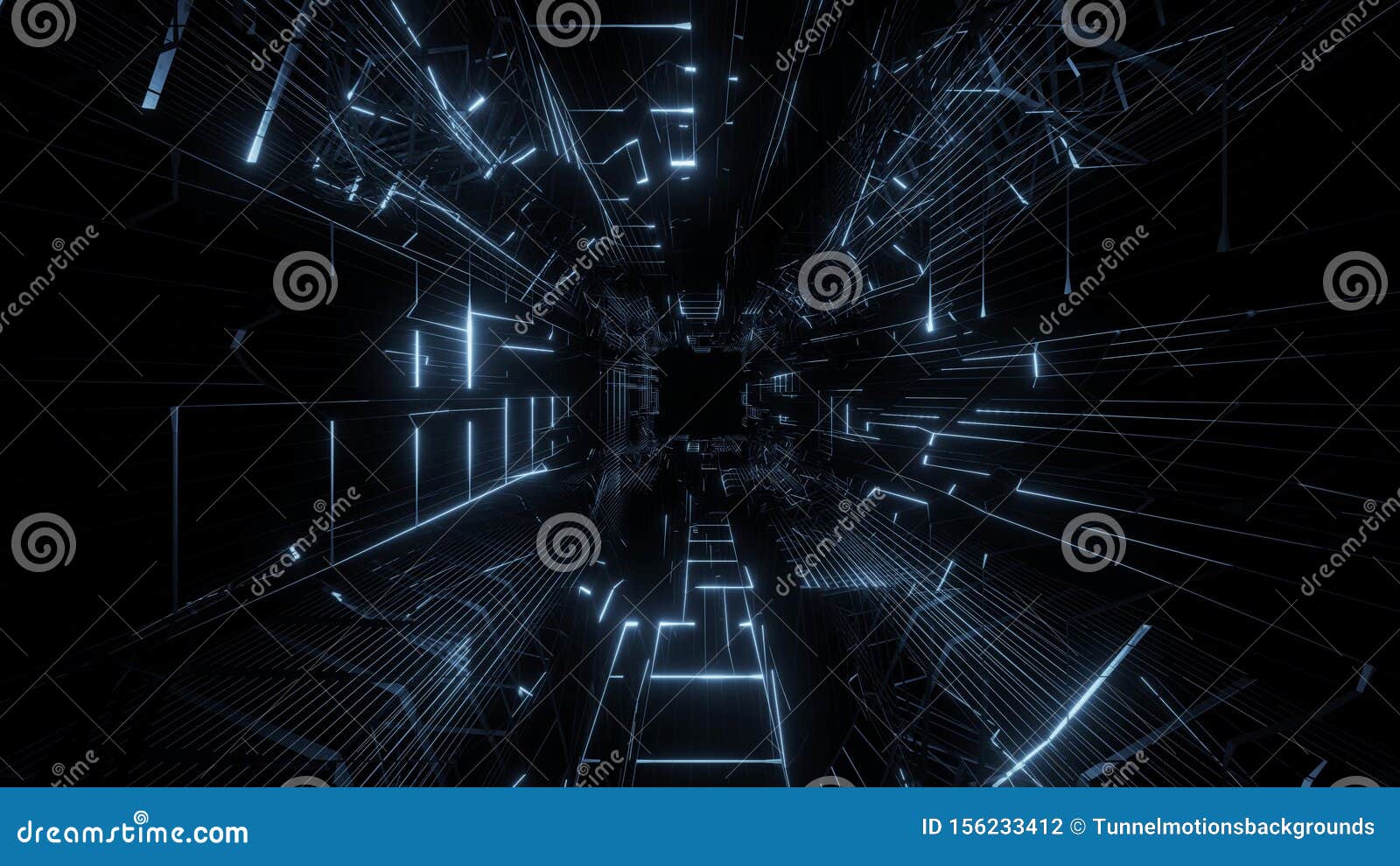 Blue Wireframe Design with Nice Reflection 3d Rendering Background ...