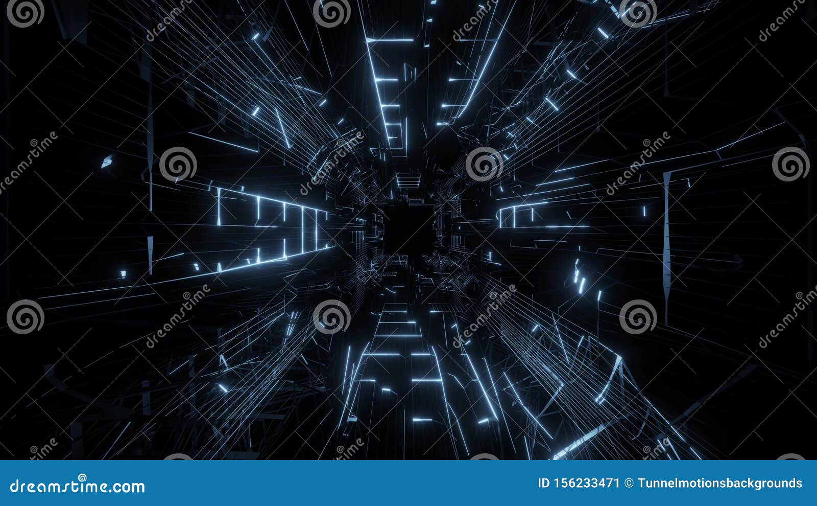 Blue Wireframe Design with Nice Reflection 3d Rendering Background ...