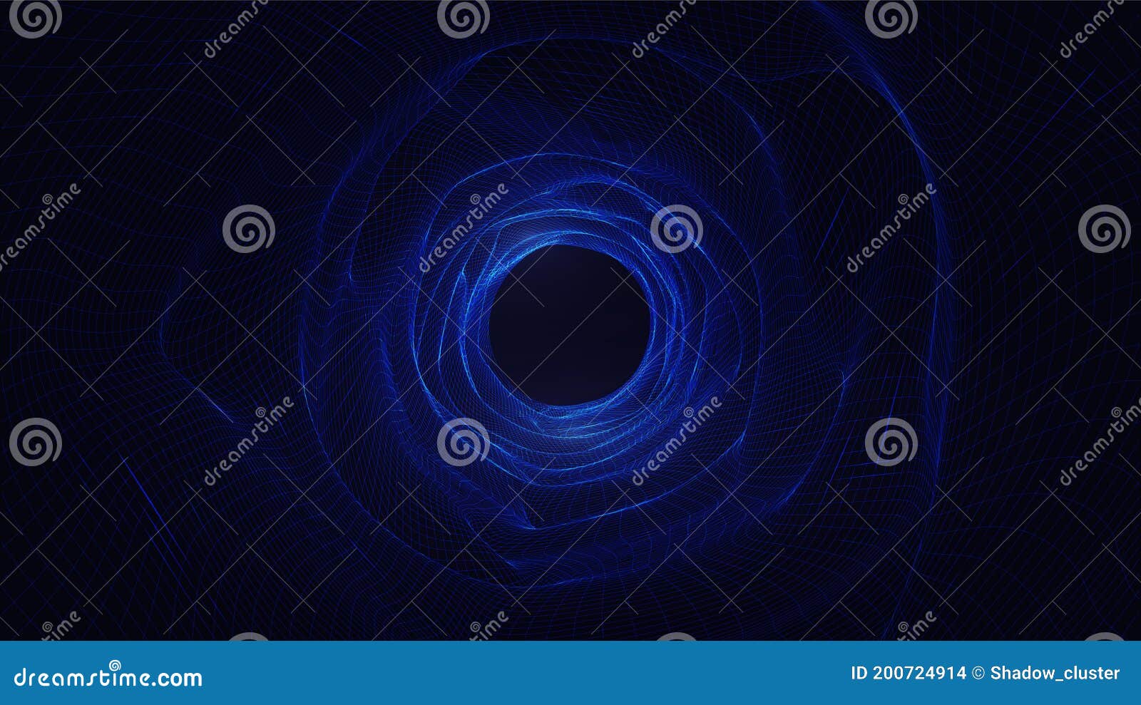 Blue Wireframe 3D Illustration On Gradient Background. Royalty-Free ...