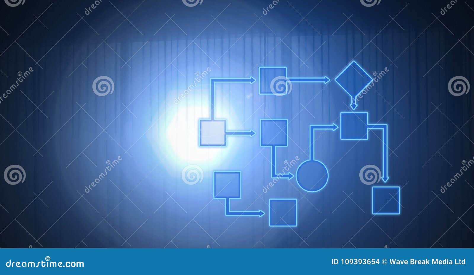 Blue wireframe illuminated stock illustration. Illustration of business ...