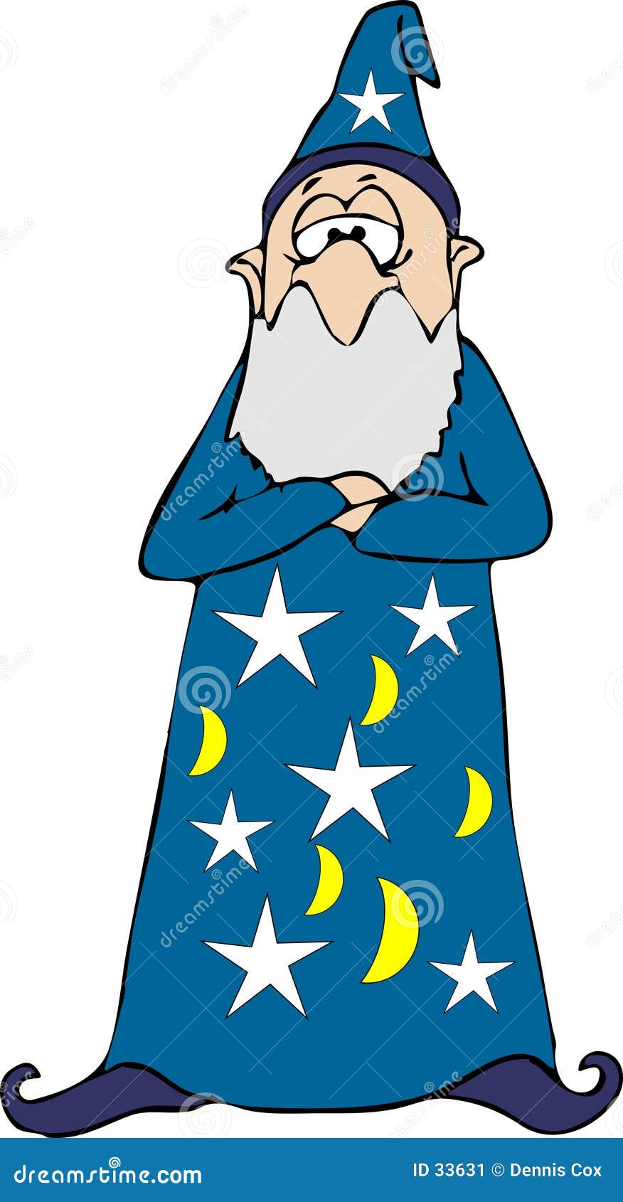 Blue Wizard stock illustration. Illustration of beard, merlin - 33631