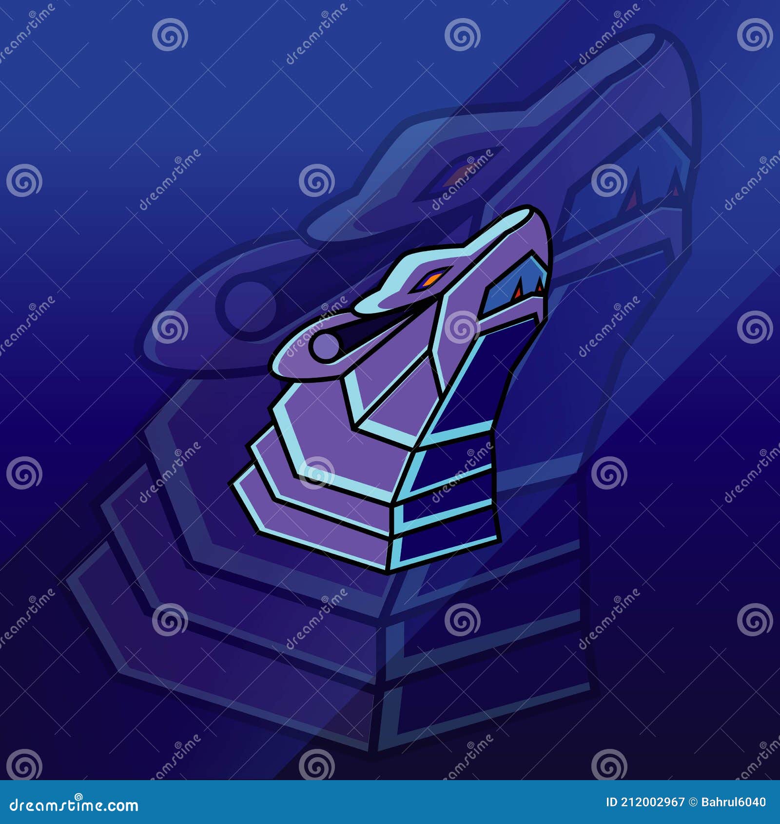 Robot Wolf Howling At Moon Vector Illustration | CartoonDealer.com ...