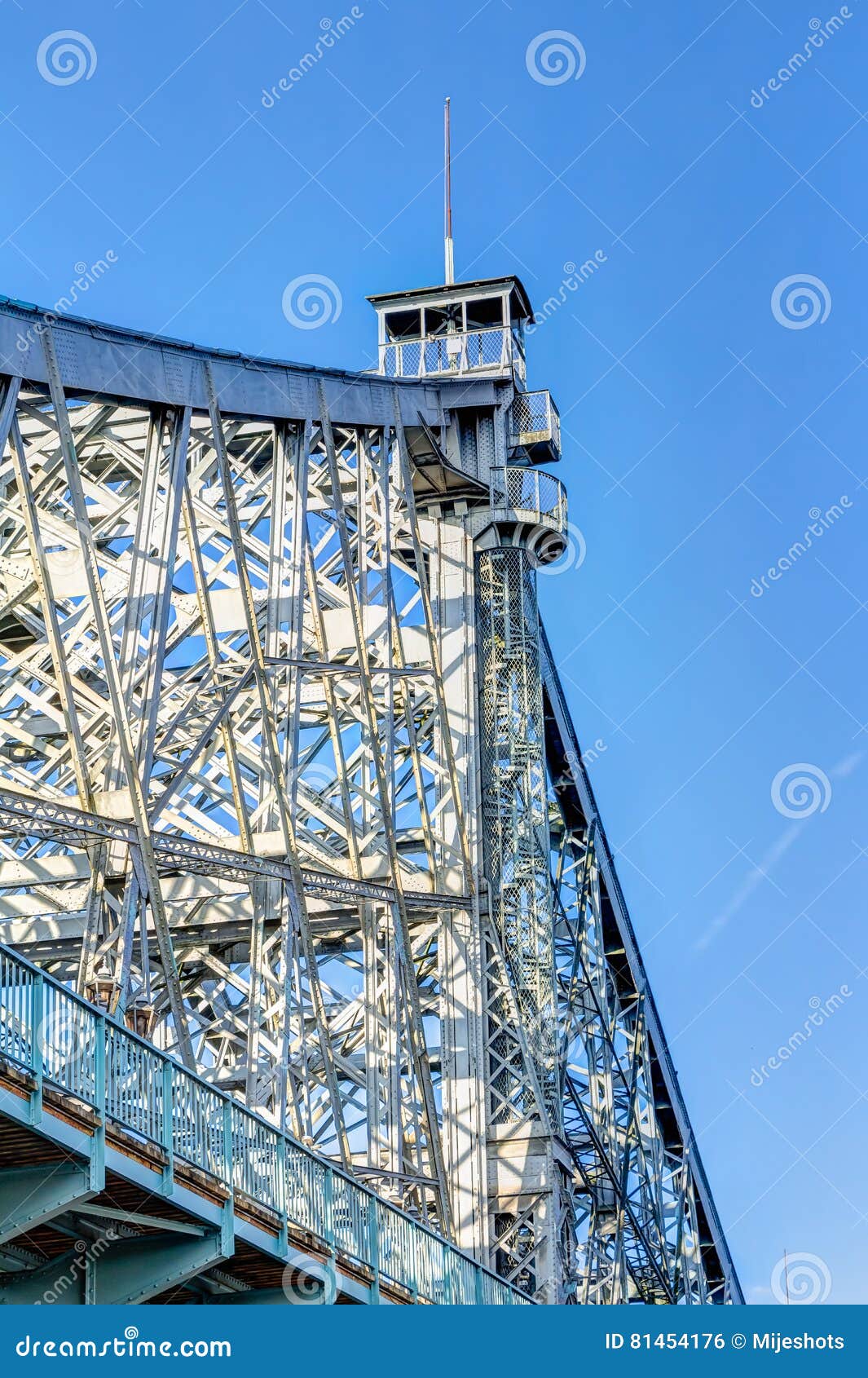 Blue Wonder Bridge stock photo. Image of germany, dresden - 81454176
