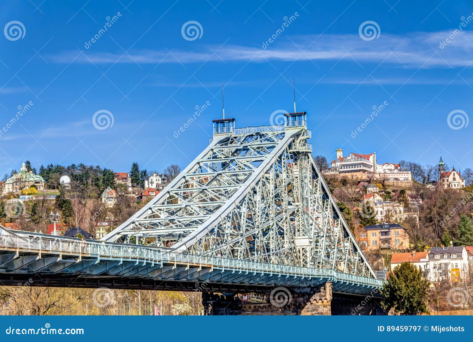 Blue Wonder Bridge stock image. Image of architecture - 89459797