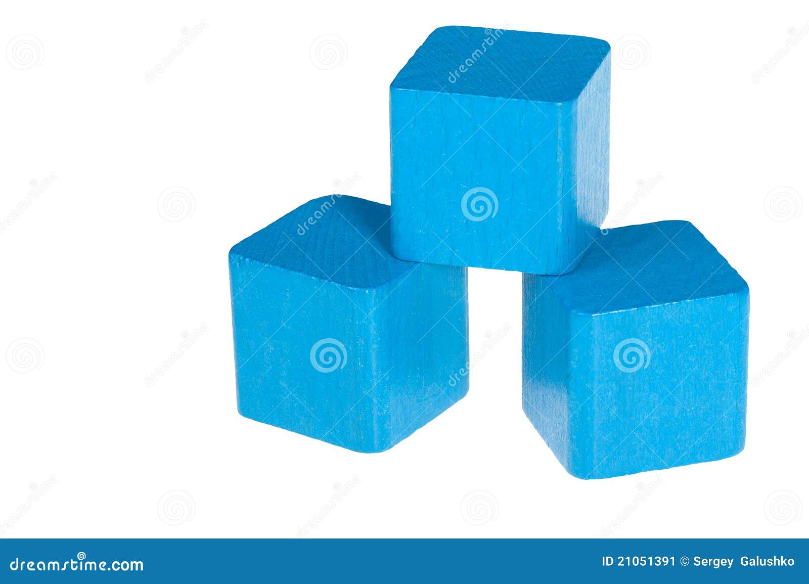Blue wooden cubes stock image. Image of learn, learning - 21051391