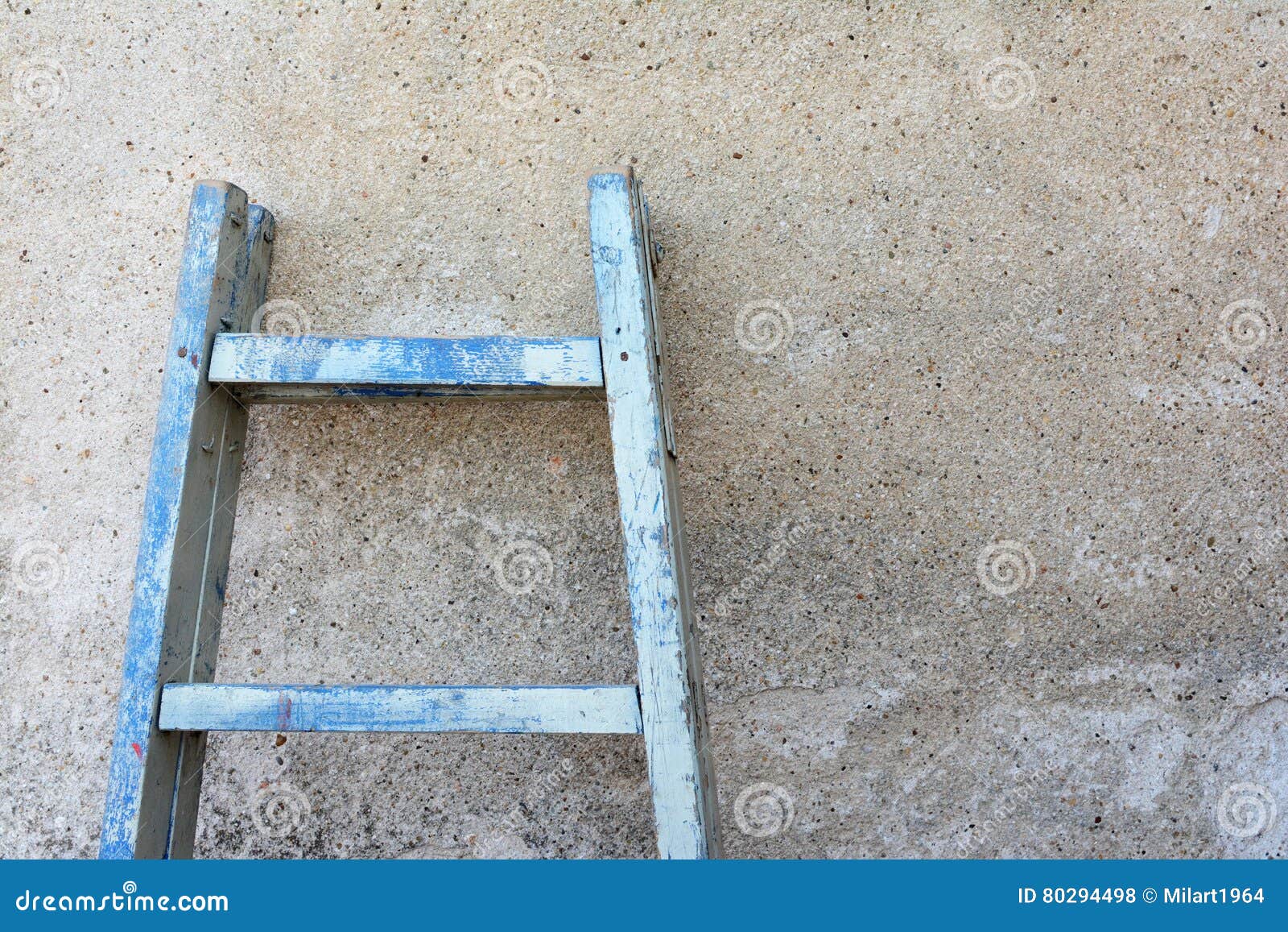 Blue wooden ladder stock photo. Image of texture, dirty - 80294498