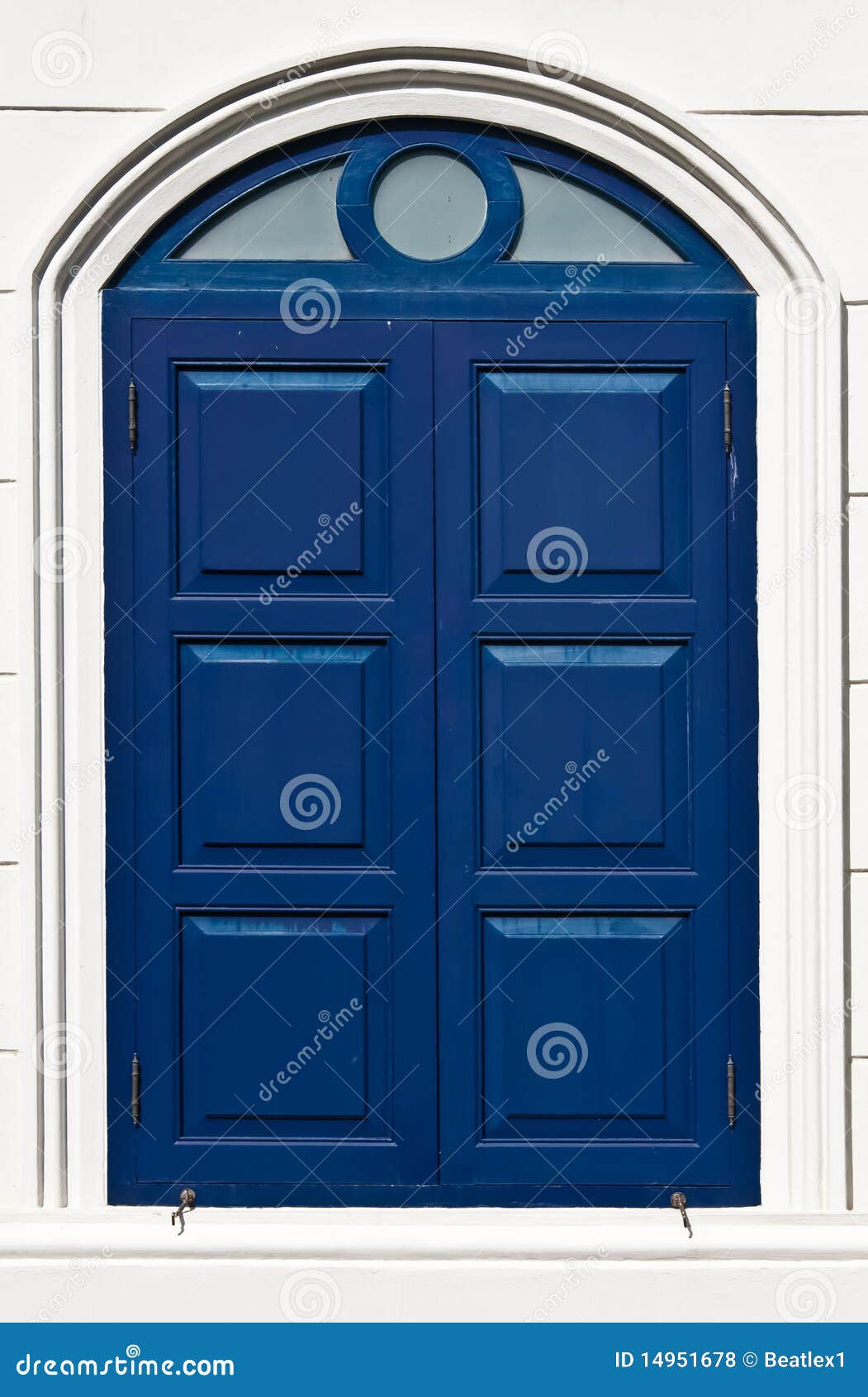Blue wooden window stock photo. Image of house, wall - 14951678