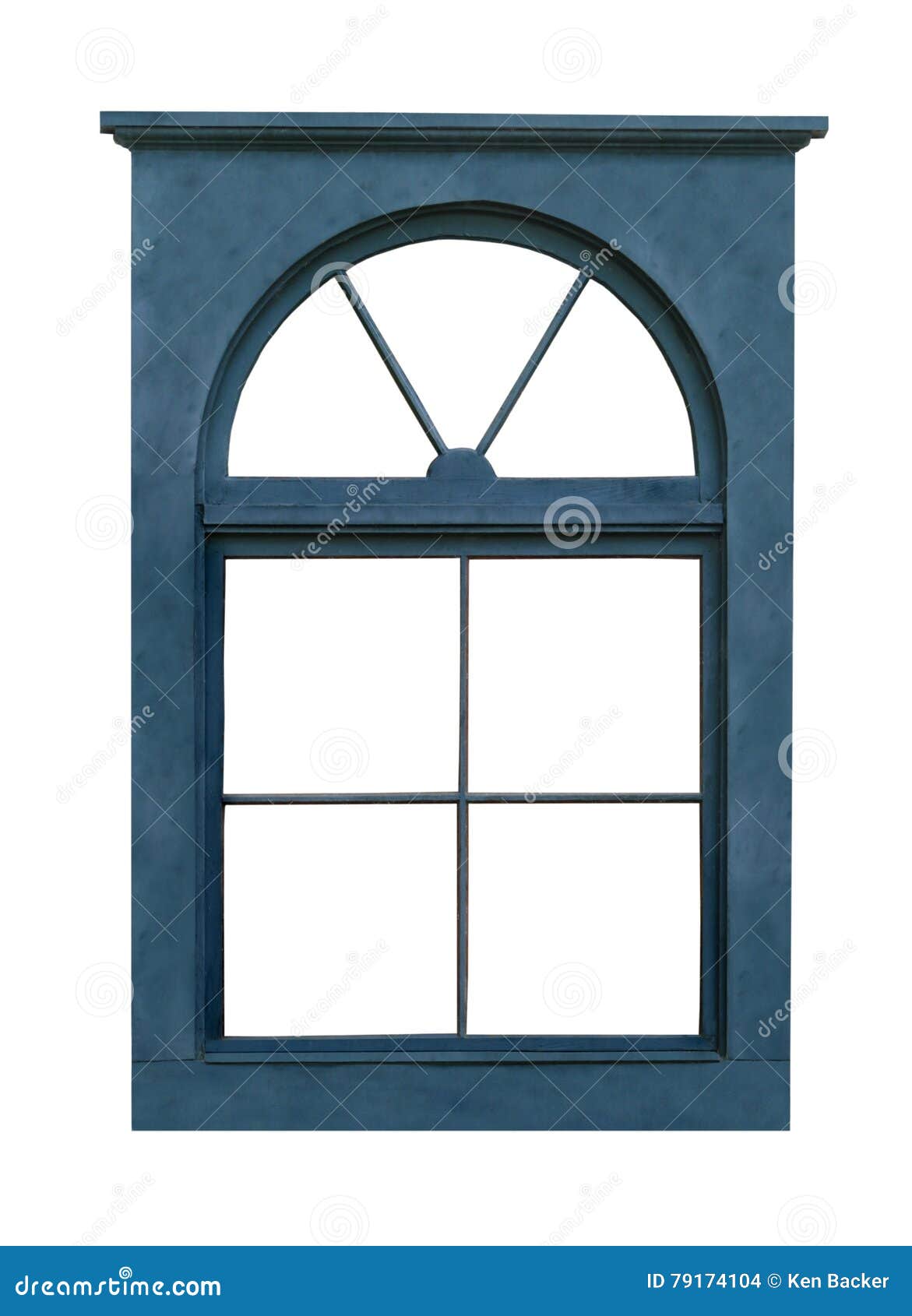 Blue Wooden Window Frame Isolated Stock Photo - Image of painted ...