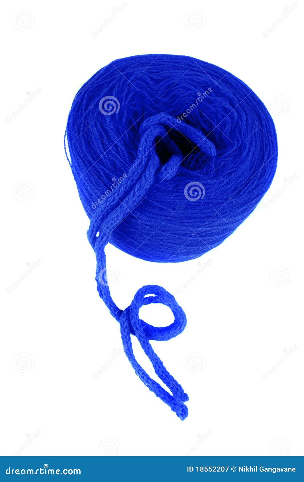 Blue Wool stock image. Image of blue, ball, wool, woolen - 18552207