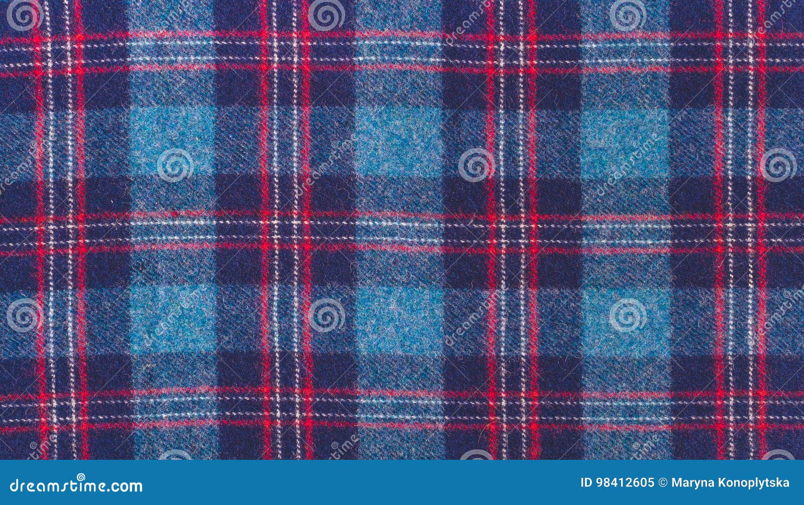 Blue wool checkered fabric stock image. Image of cute - 98412605