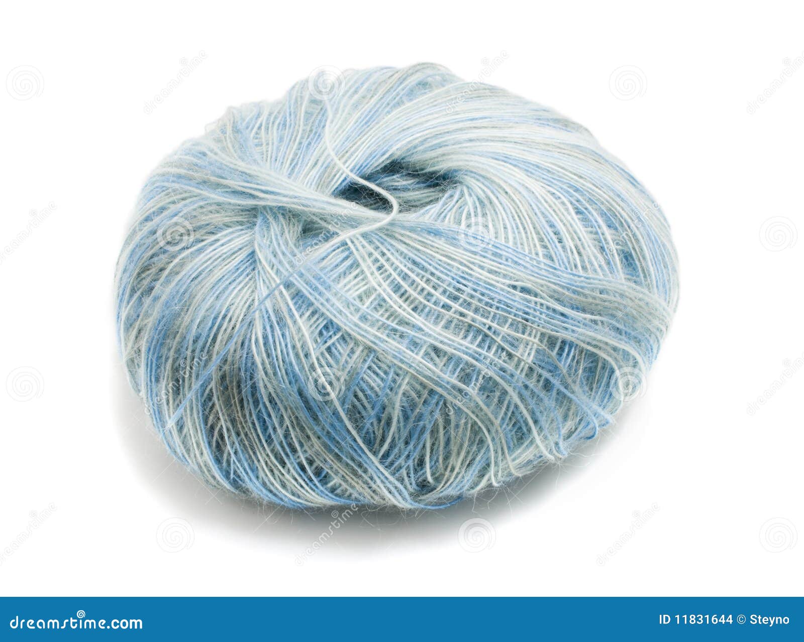 Blue woolen a thread stock photo. Image of twine, blue - 11831644