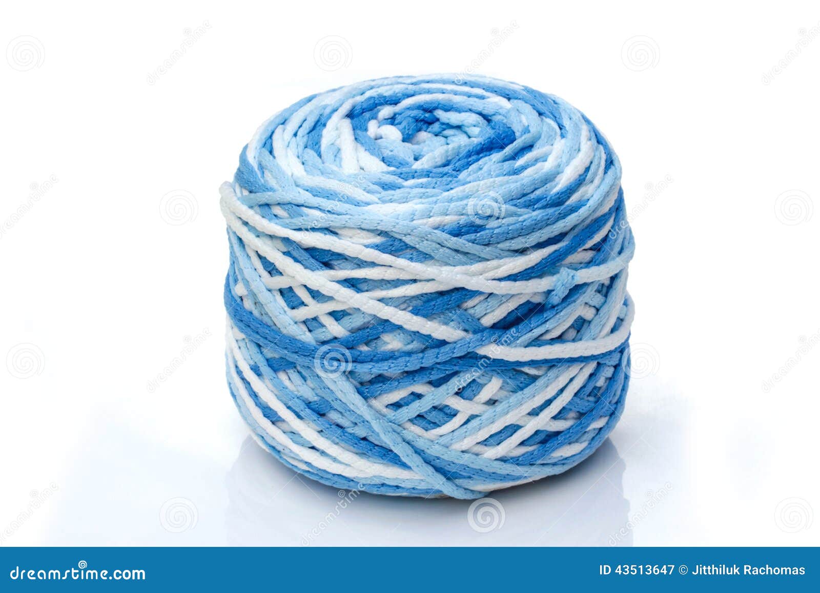 Blue of woollen thread stock image. Image of handmade - 43513647