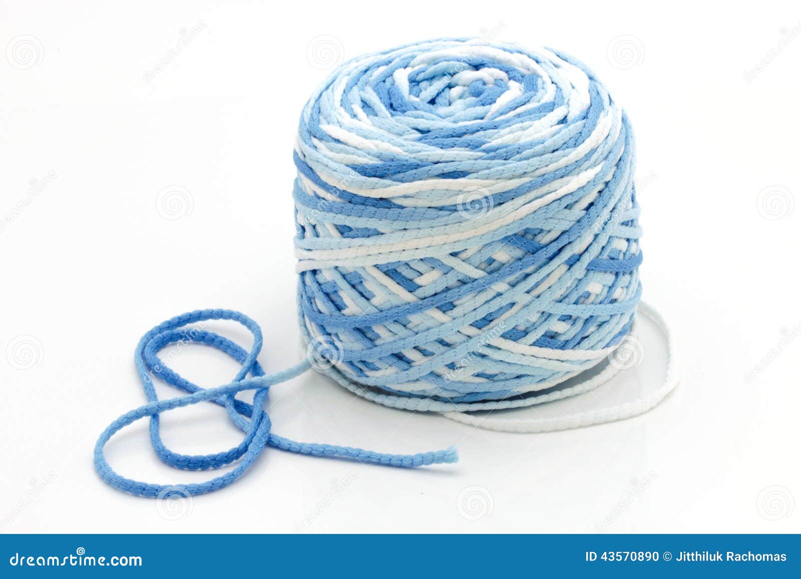Blue of woollen thread stock photo. Image of cotton, isolated - 43570890