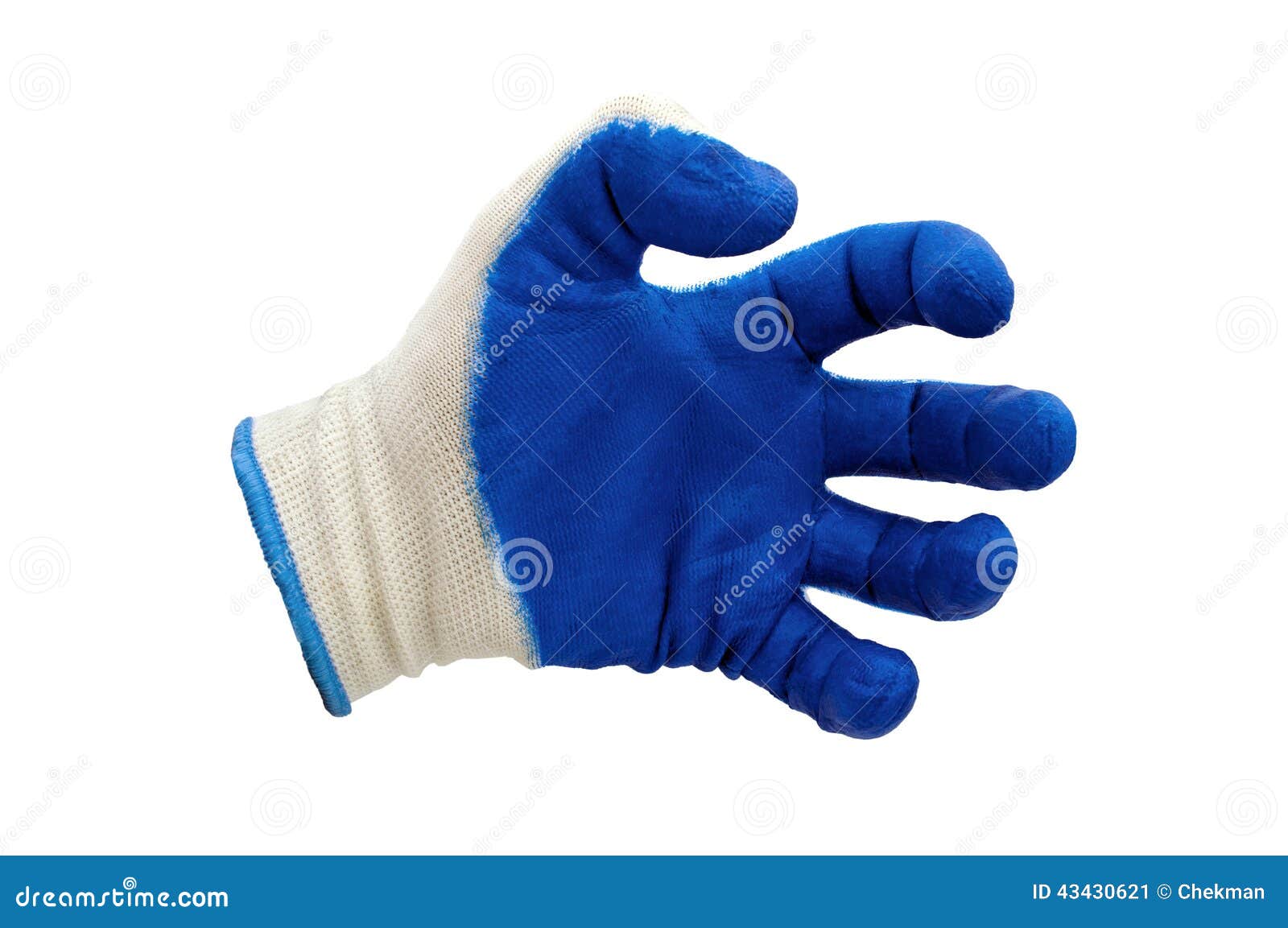 Blue work gloves isolated stock image. Image of private - 43430621