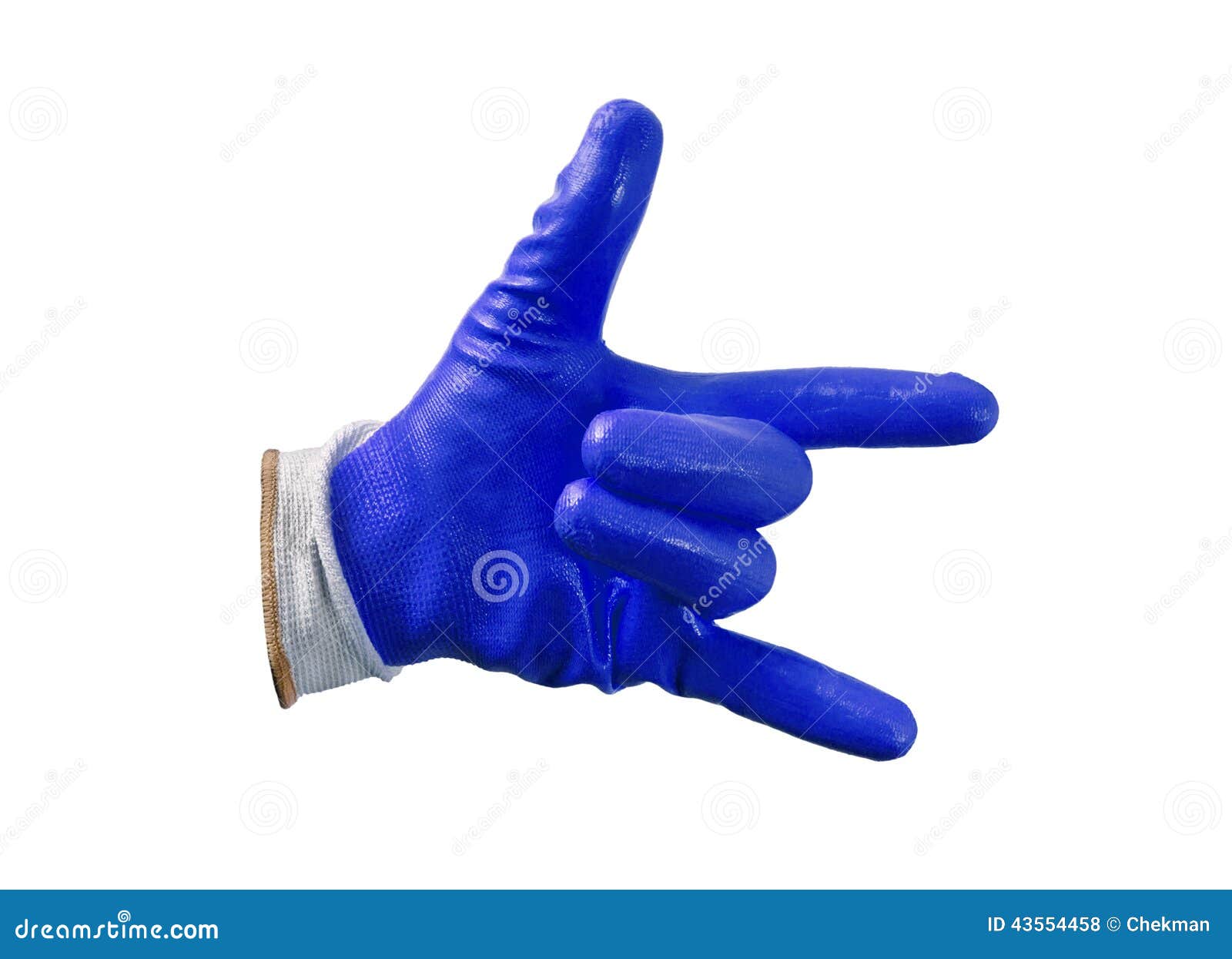 Blue work gloves isolated stock photo. Image of textile - 43554458