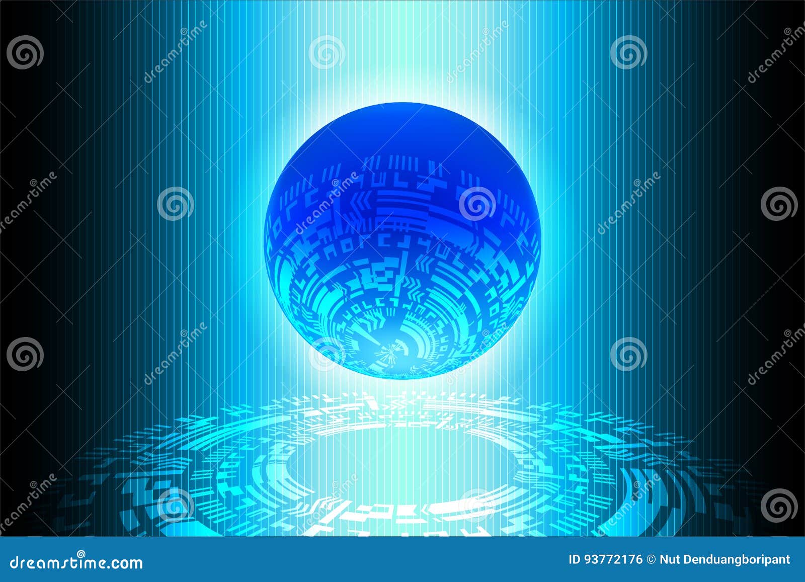 Blue World Future Technology Background Stock Vector - Illustration of ...