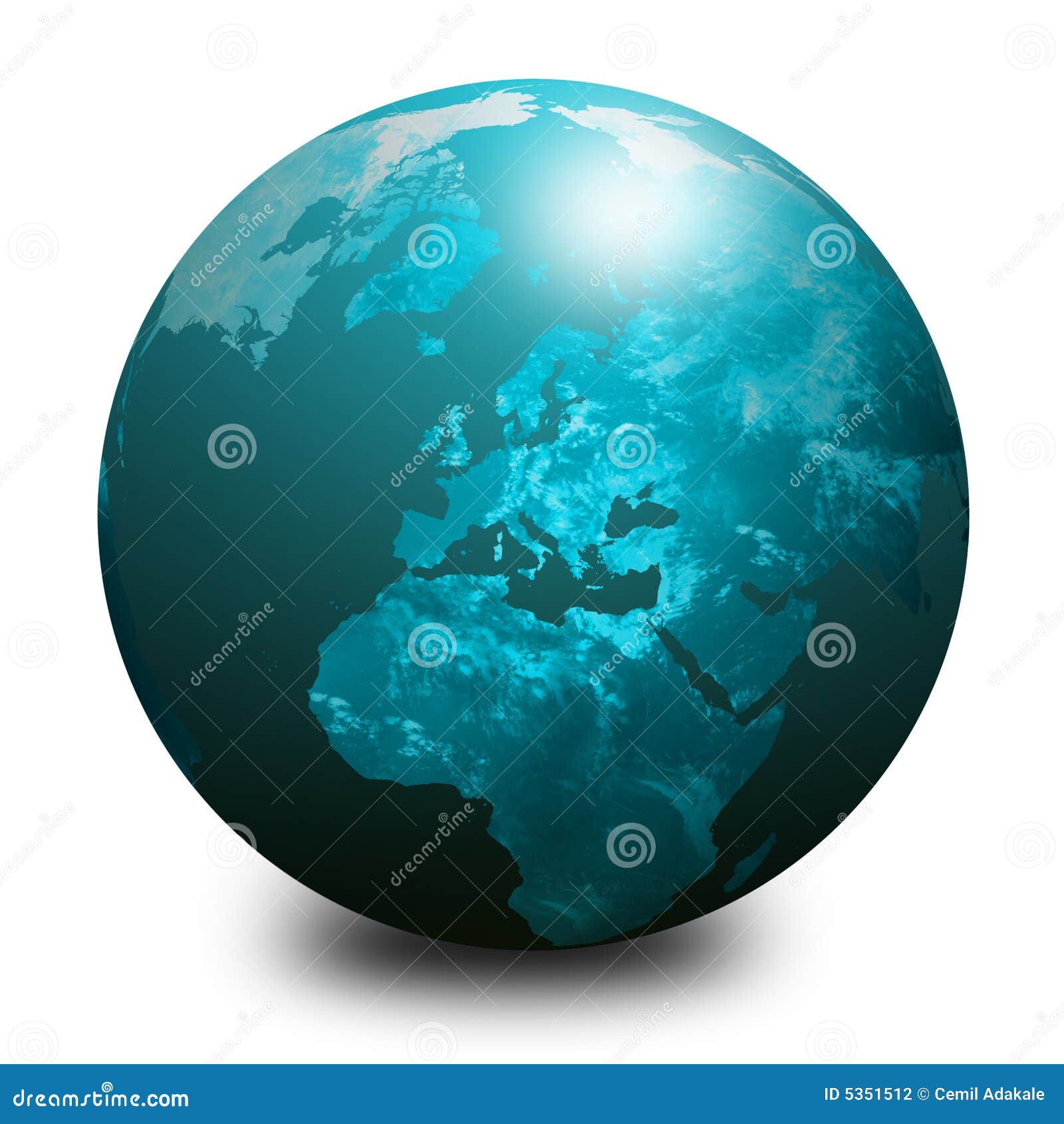 Blue world globe 1 stock illustration. Illustration of antartica - 5351512