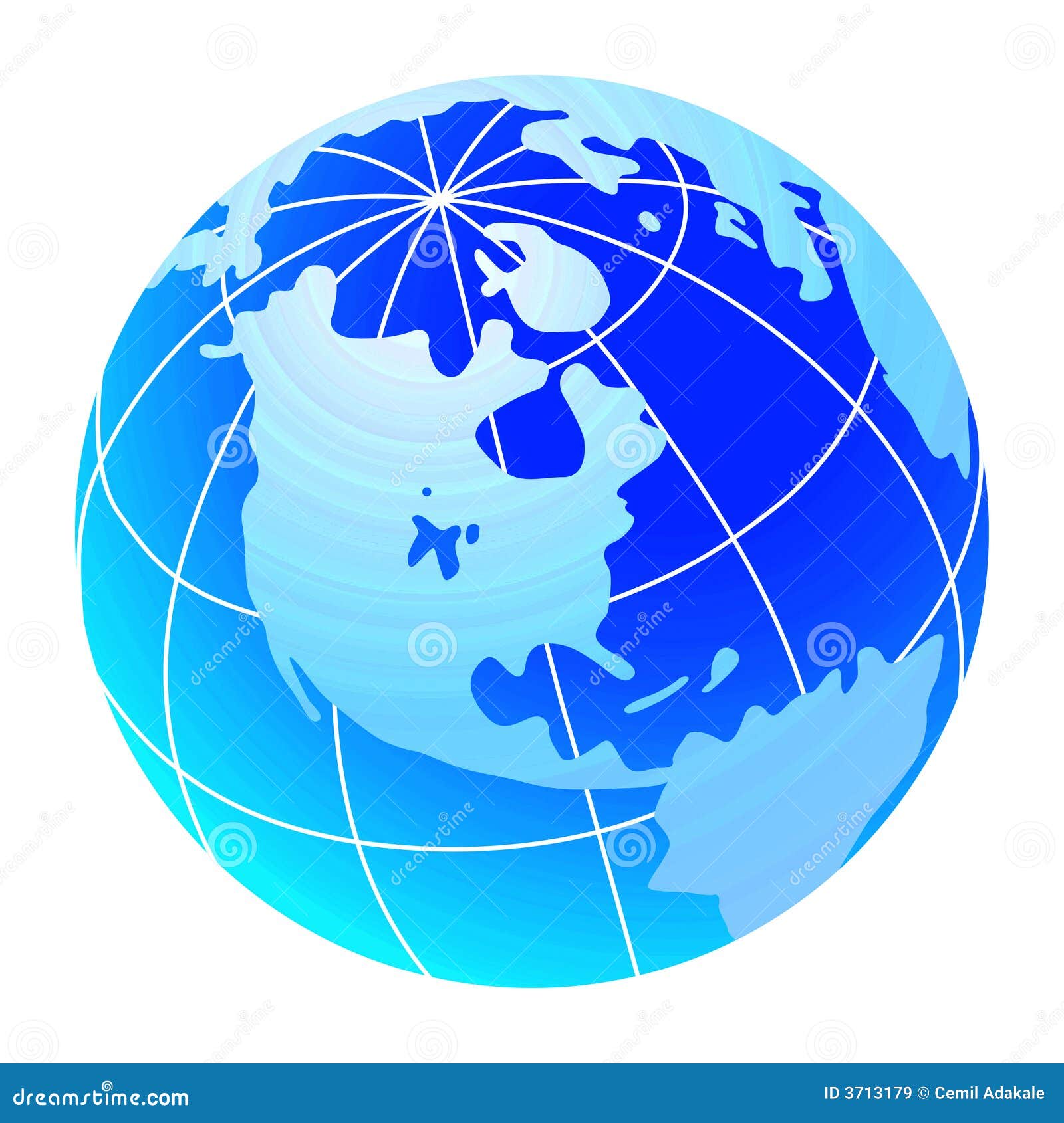 Blue world globe stock illustration. Illustration of telecommunication ...
