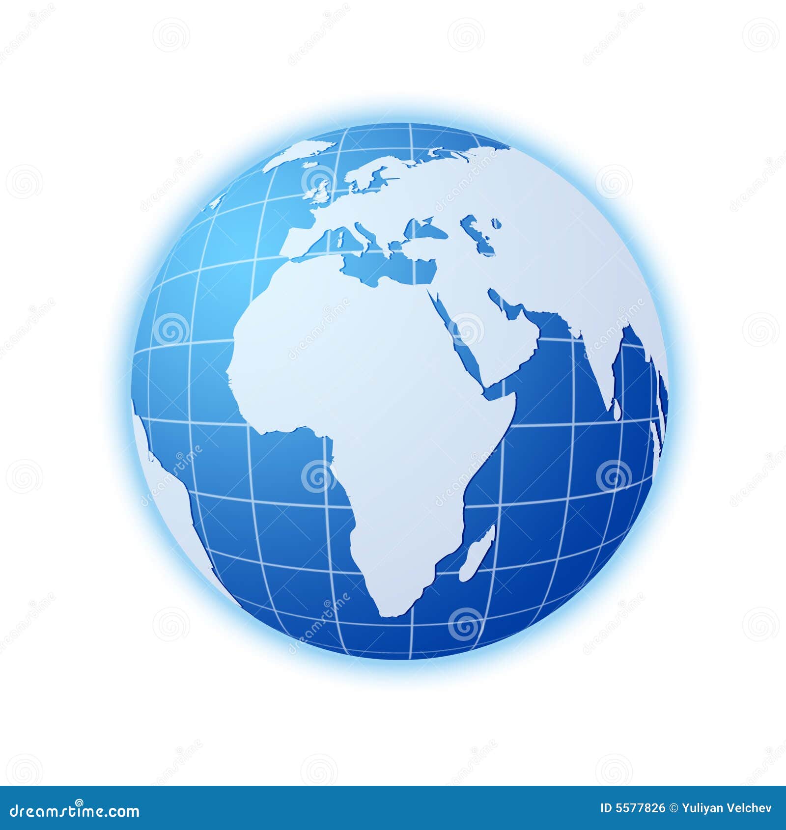 Blue world globe stock illustration. Illustration of environment - 5577826