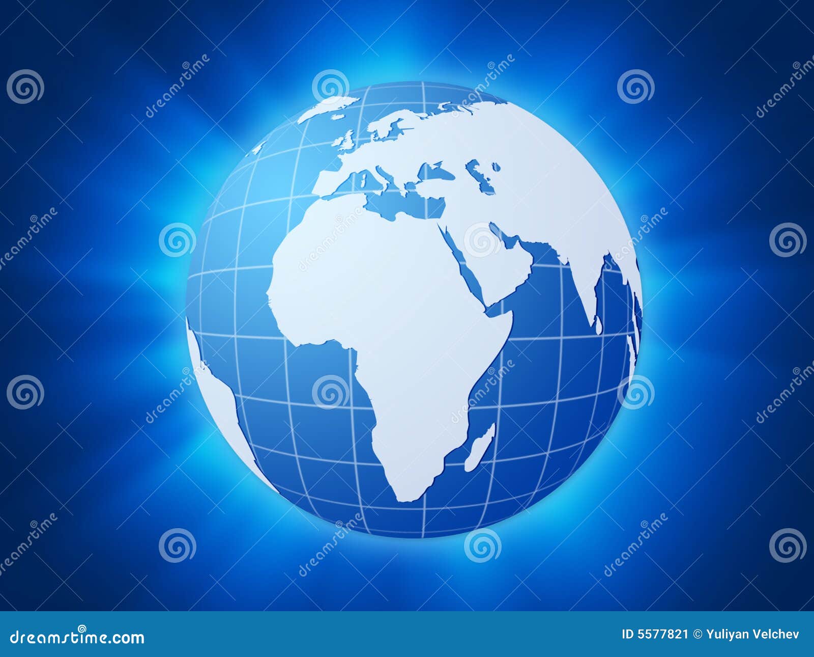 Blue World Globe Background Stock Illustration - Illustration of ...