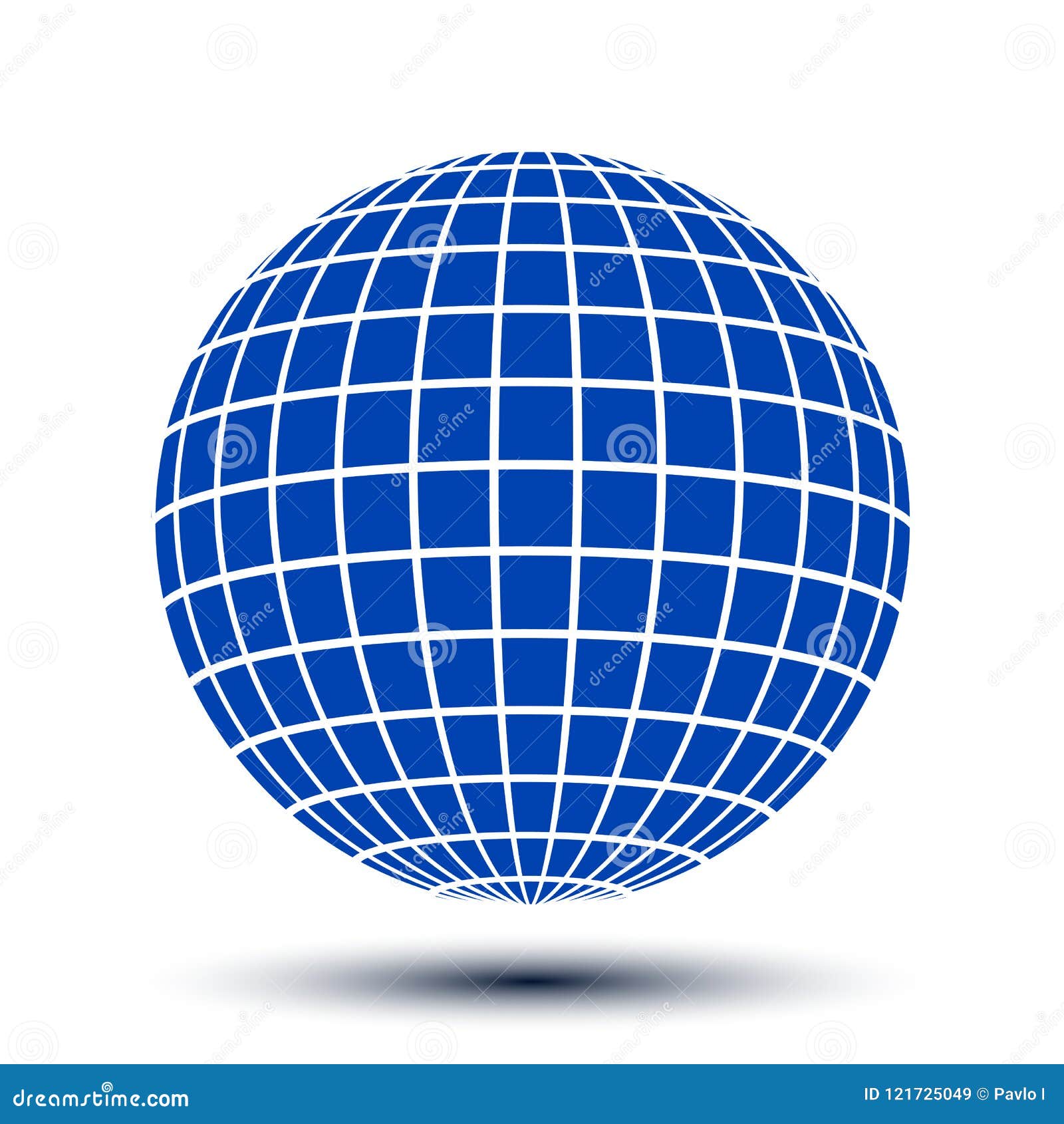 Blue World Globes with Shadows - Vector Stock Illustration ...
