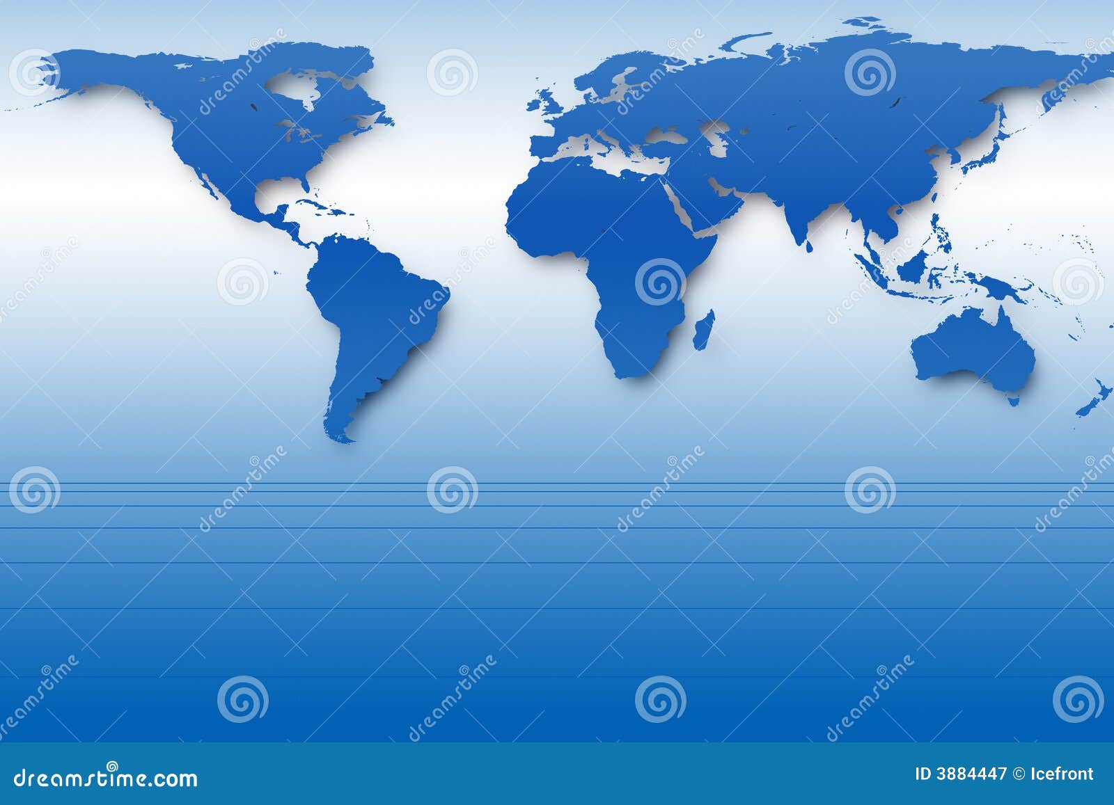 Blue world map stock illustration. Illustration of concept - 3884447