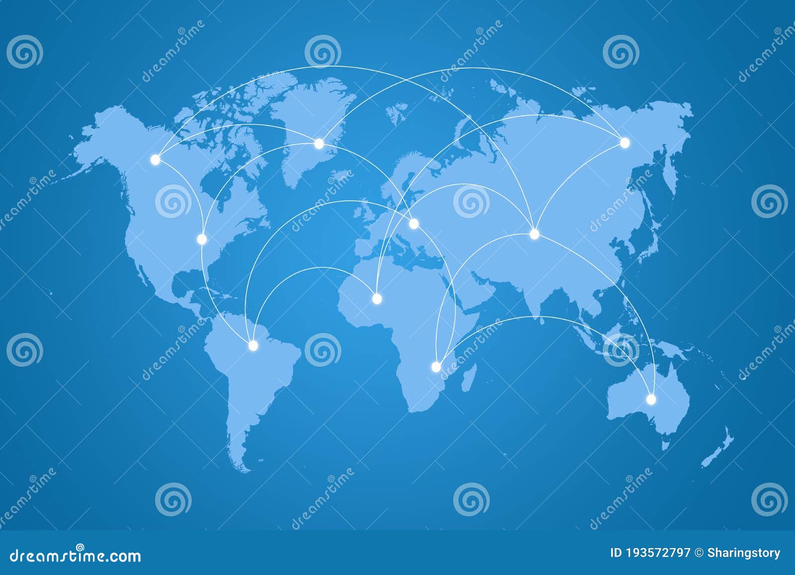 Blue world map connection stock illustration. Illustration of earth ...