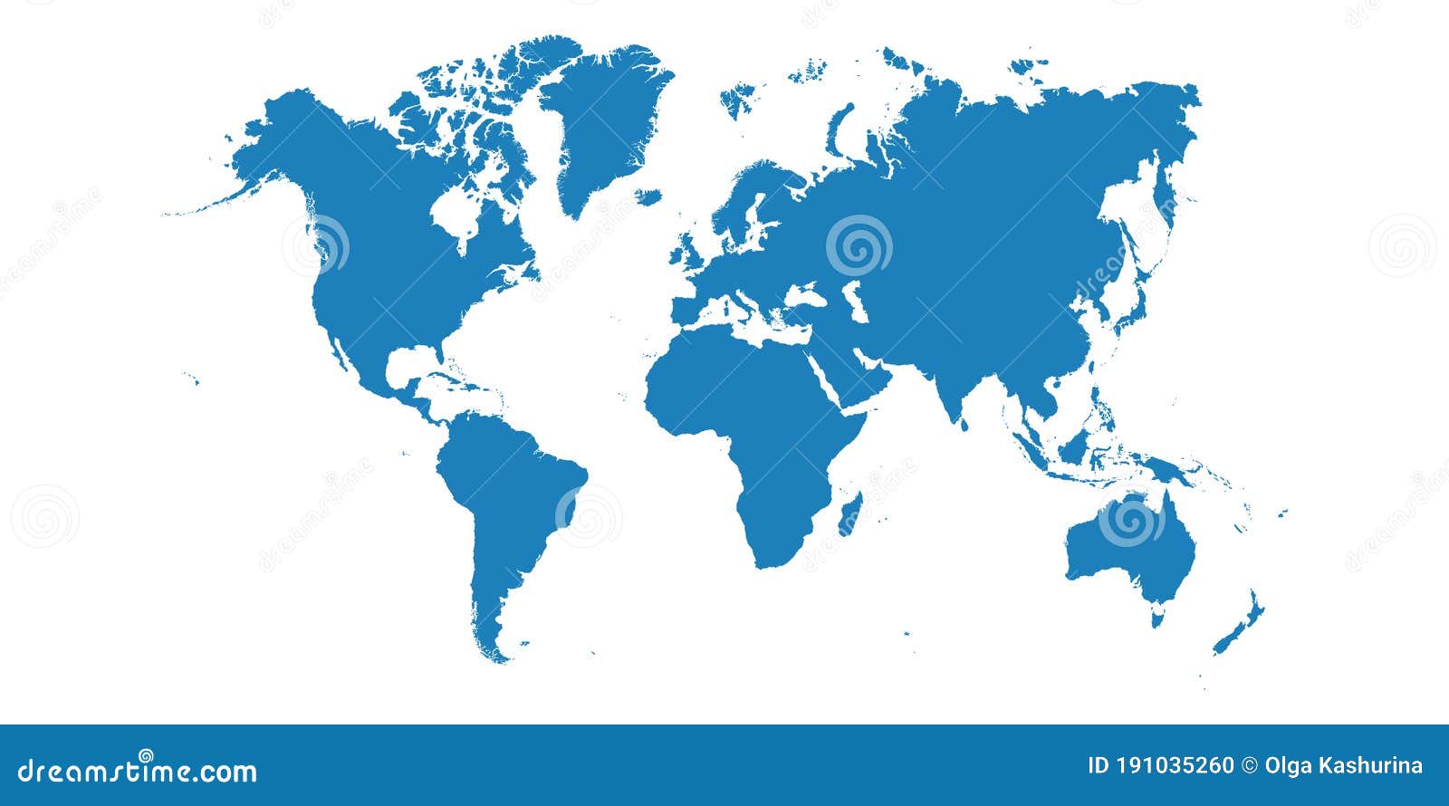 Blue World Map Vector Illustration Stock Illustration - Illustration of ...