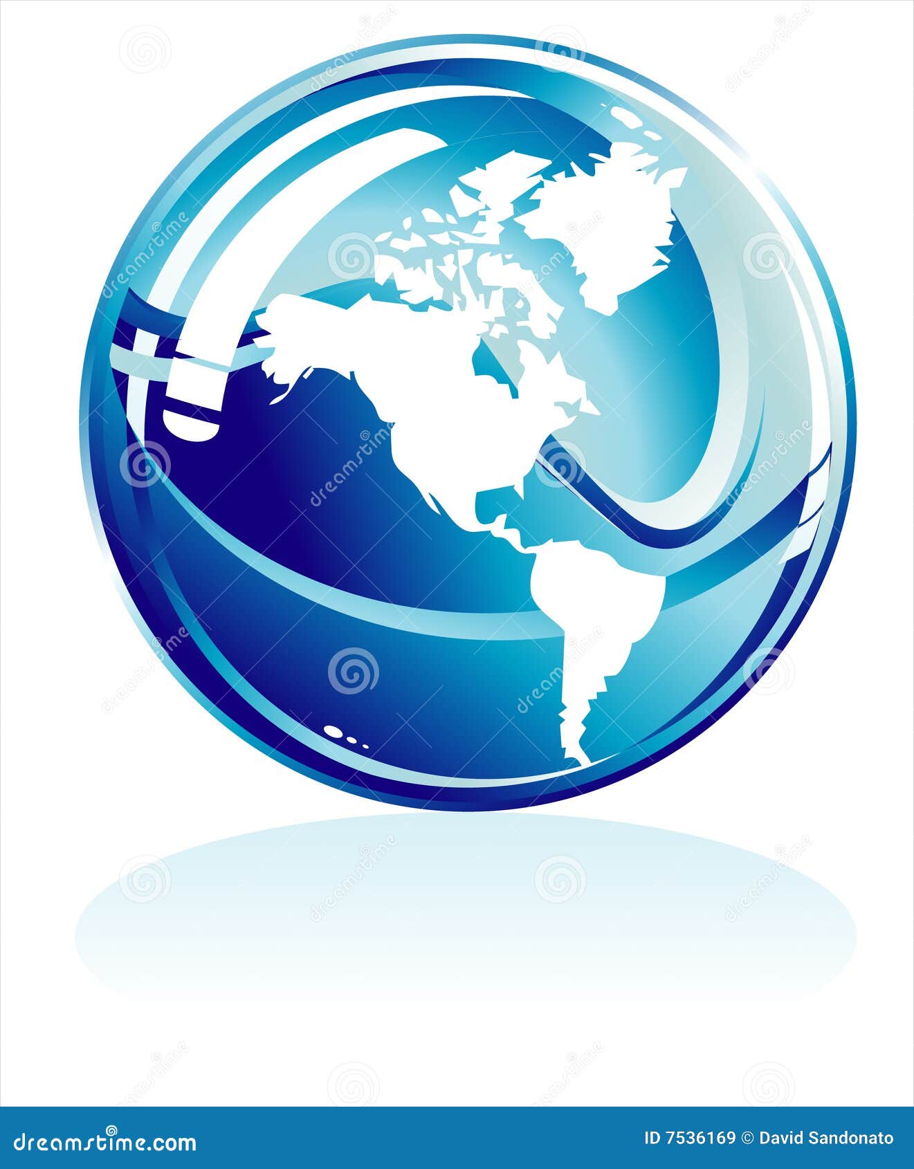 World Sphere With Solid Countries - Ocean Background Stock Image ...