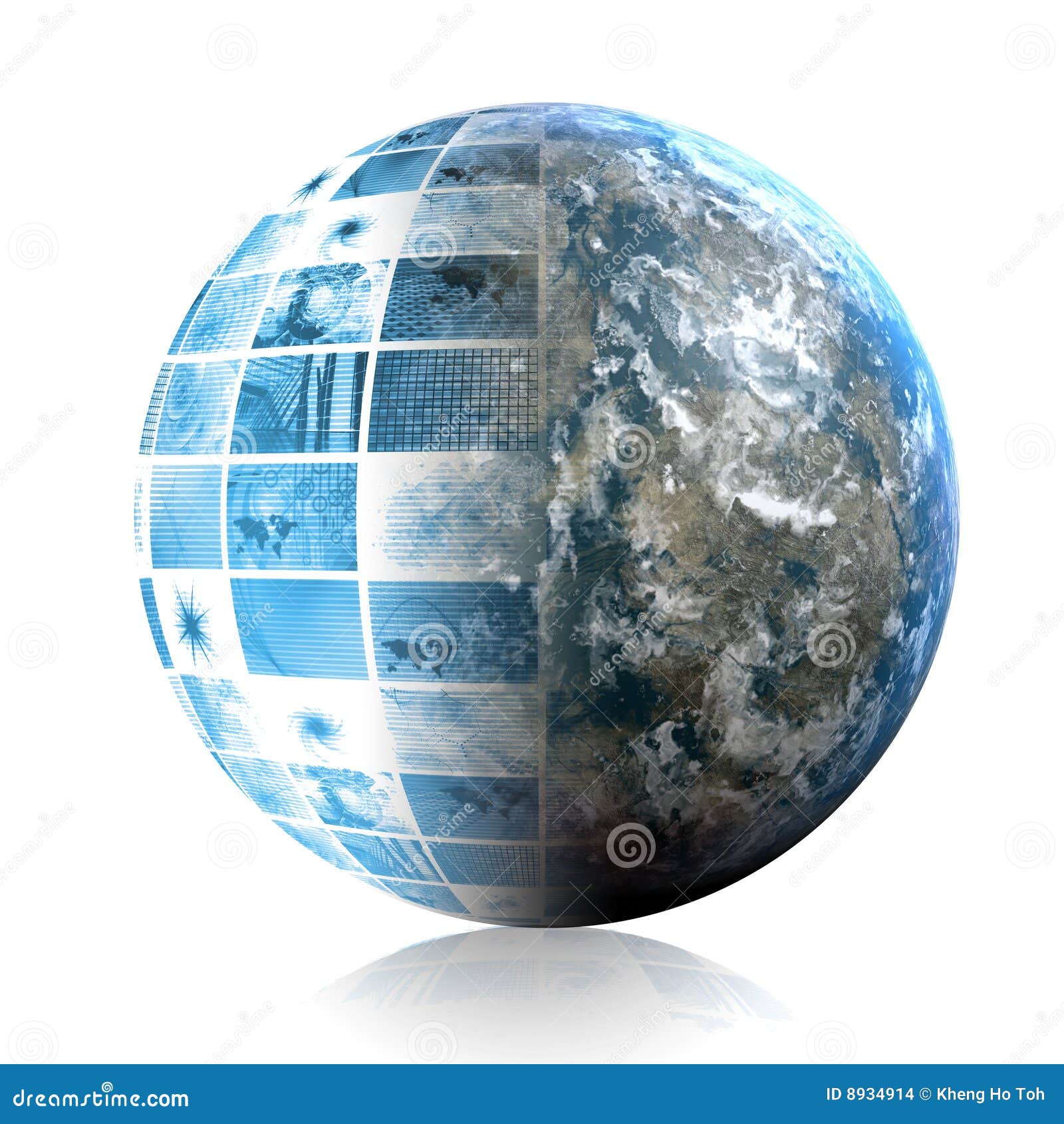 Blue World Technology stock illustration. Illustration of network - 8934914