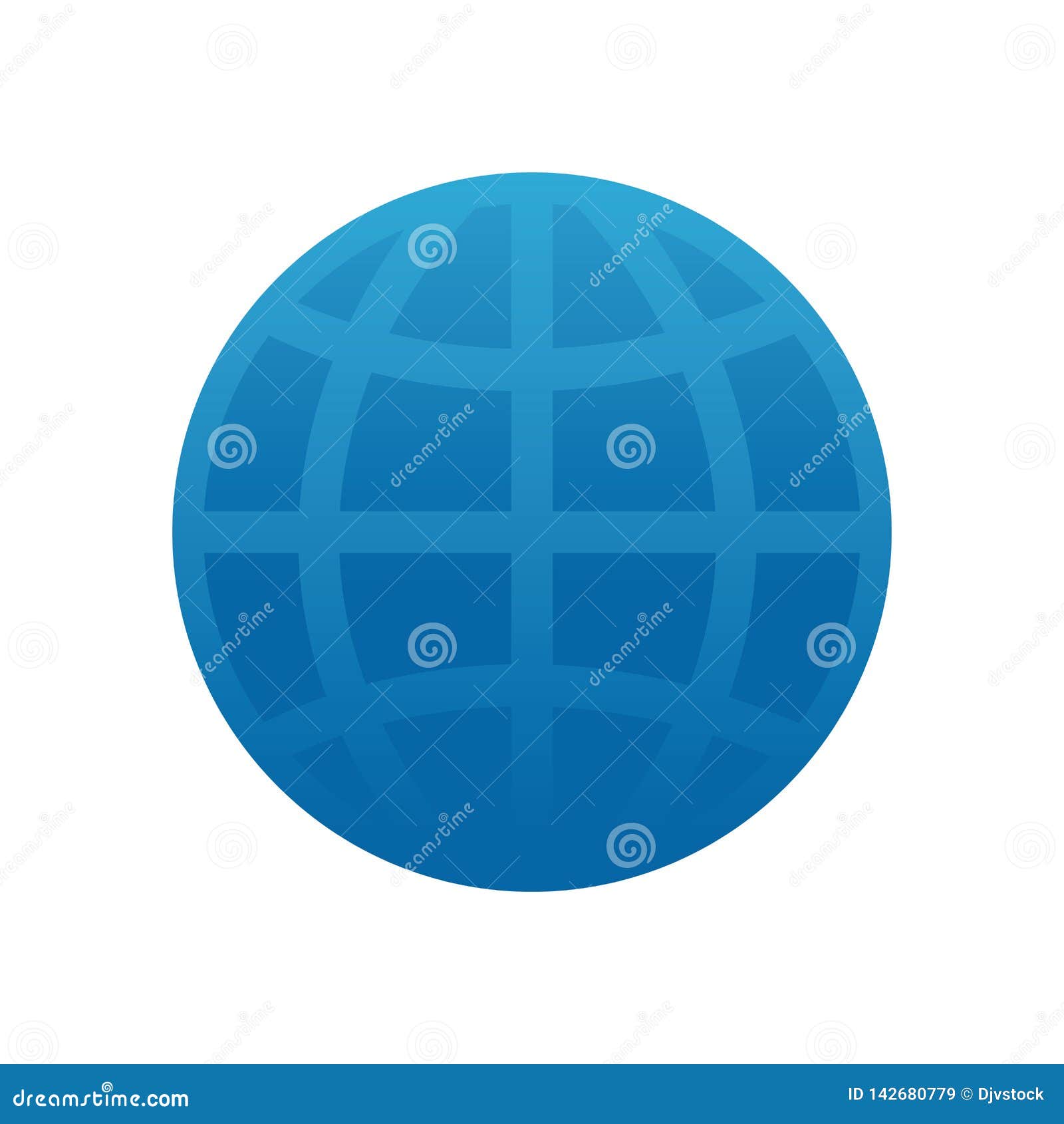 Blue World on White Background Stock Vector - Illustration of design ...