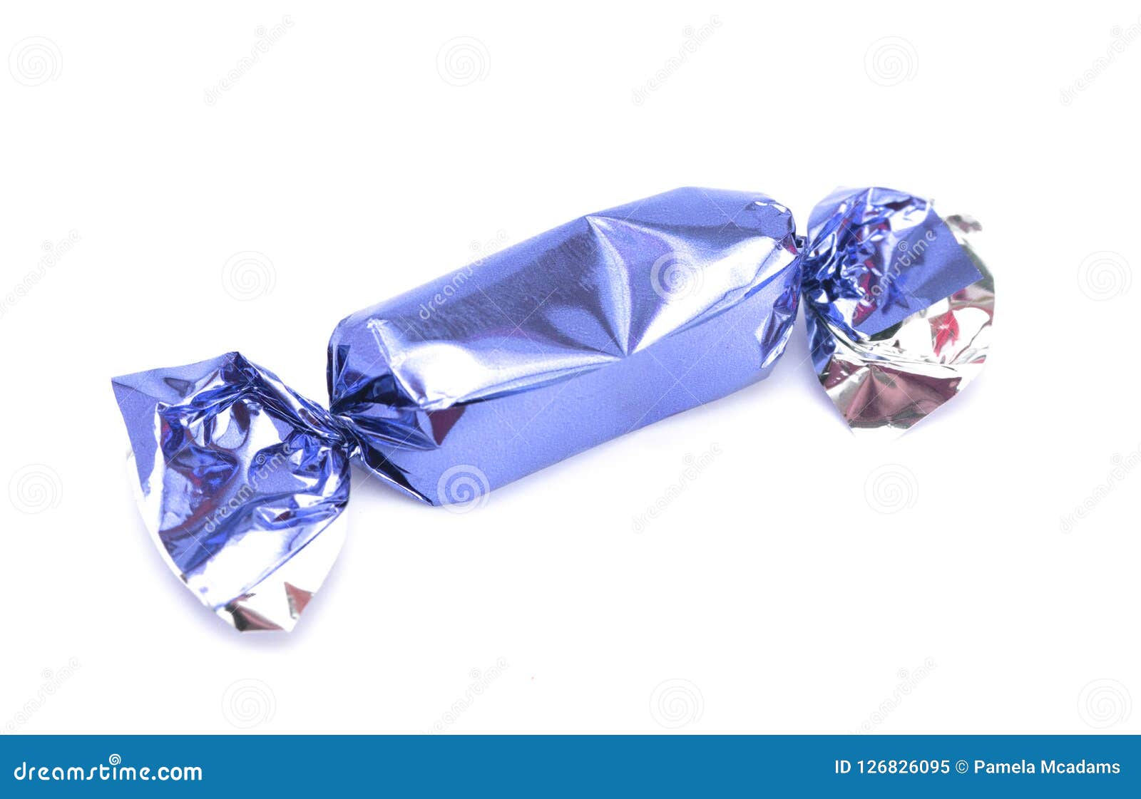 Blue Wrapped Candy stock image. Image of foil, unhealthy - 126826095