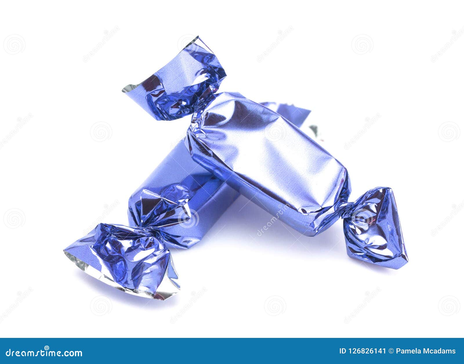 Blue Wrapped Candy stock image. Image of caramel, toffee - 126826141