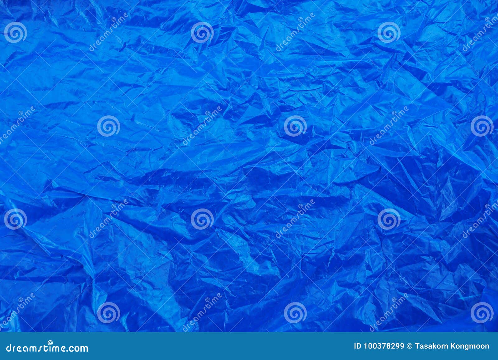 Blue Wrinkled Plastic Texture Background Stock Image - Image of ...