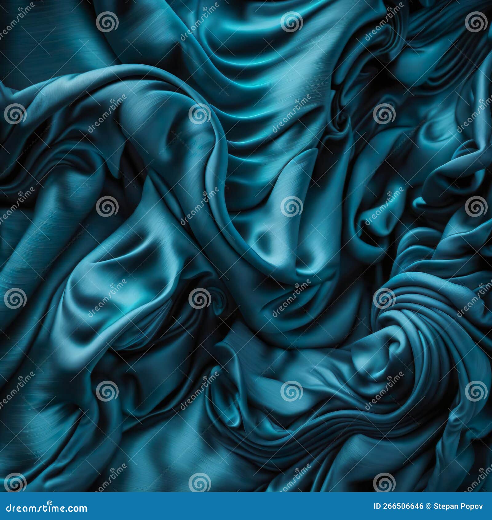A Blue Wrinkled Silk Background. Created with Generative AI Stock ...