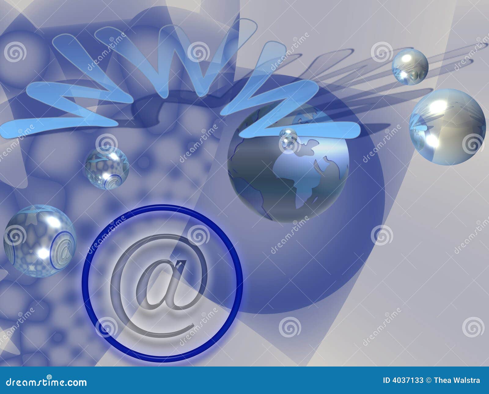 Blue WWW / Internet design stock illustration. Illustration of email ...